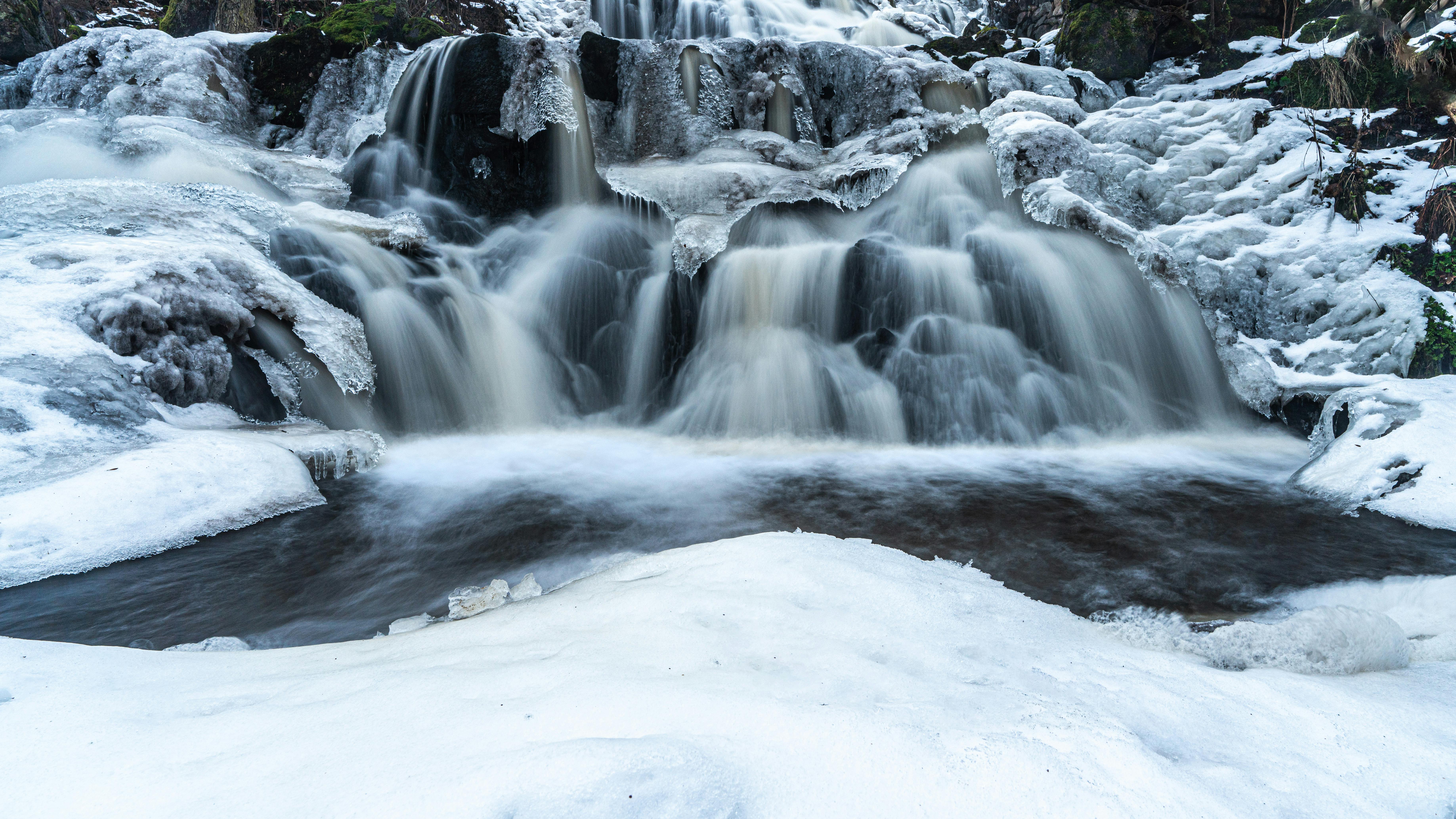 Close-up of Frozen Water · Free Stock Photo