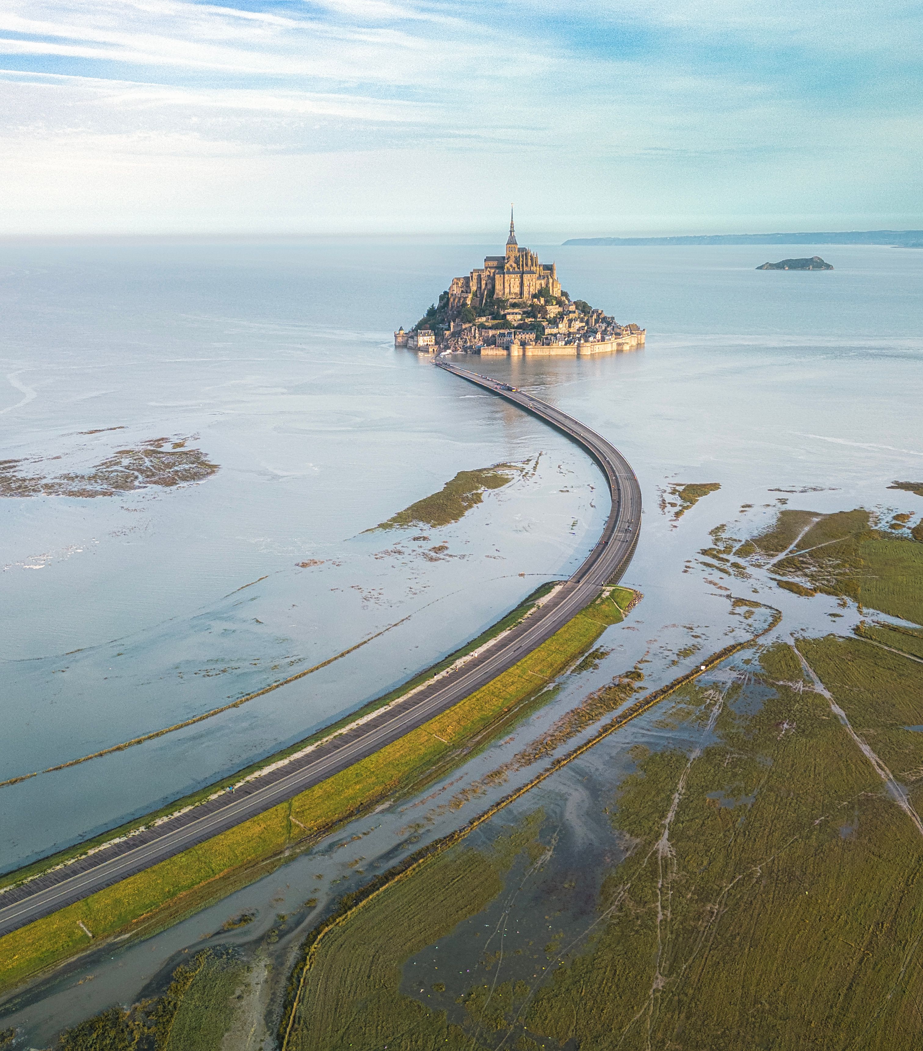 Aerial View of Mont-Saint-Michel Bay, Brittany, Normandy, France · Free ...