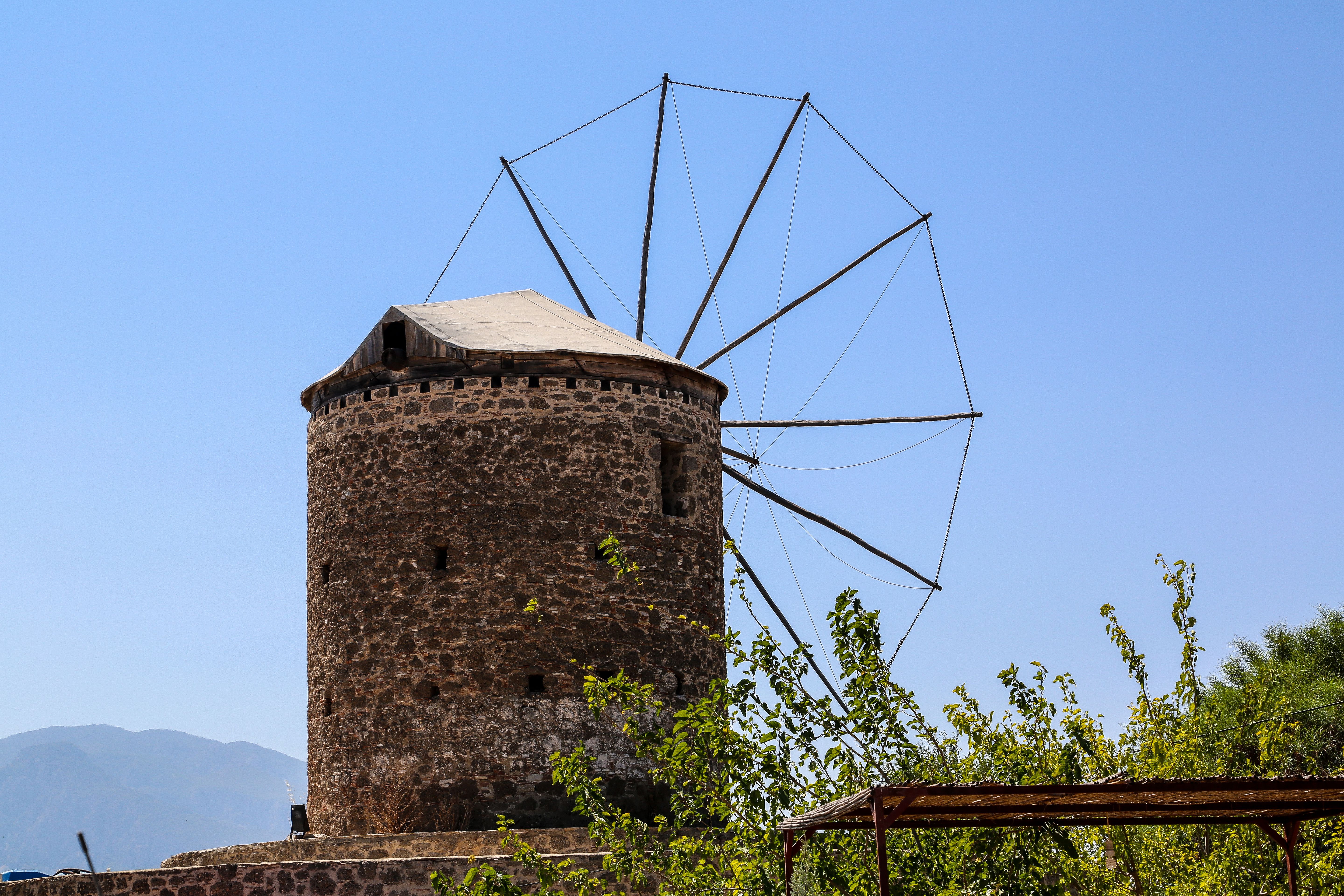 Vintage Windmill under Clear Sky · Free Stock Photo