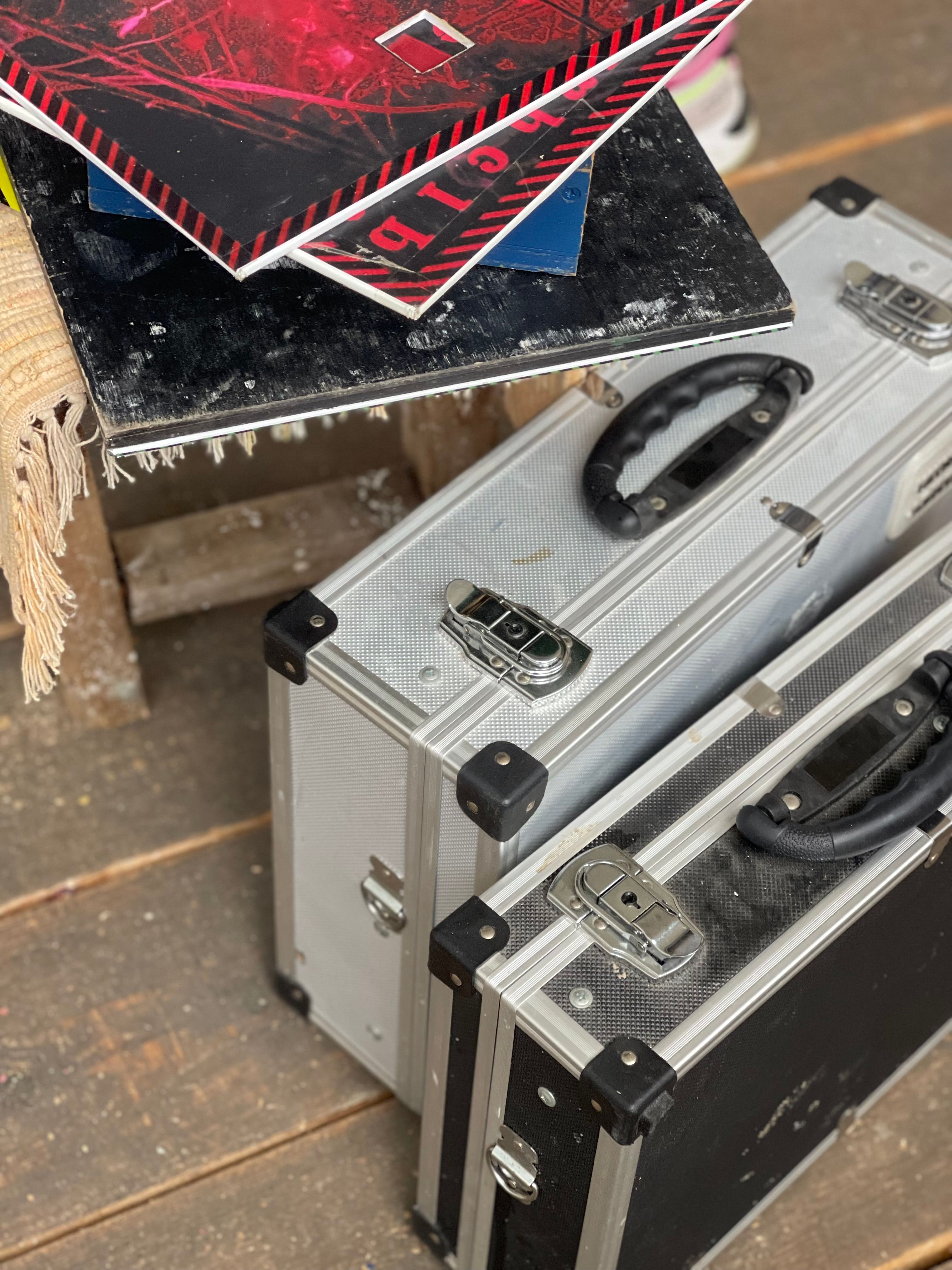 Suitcases and Vinyl Records · Free Stock Photo