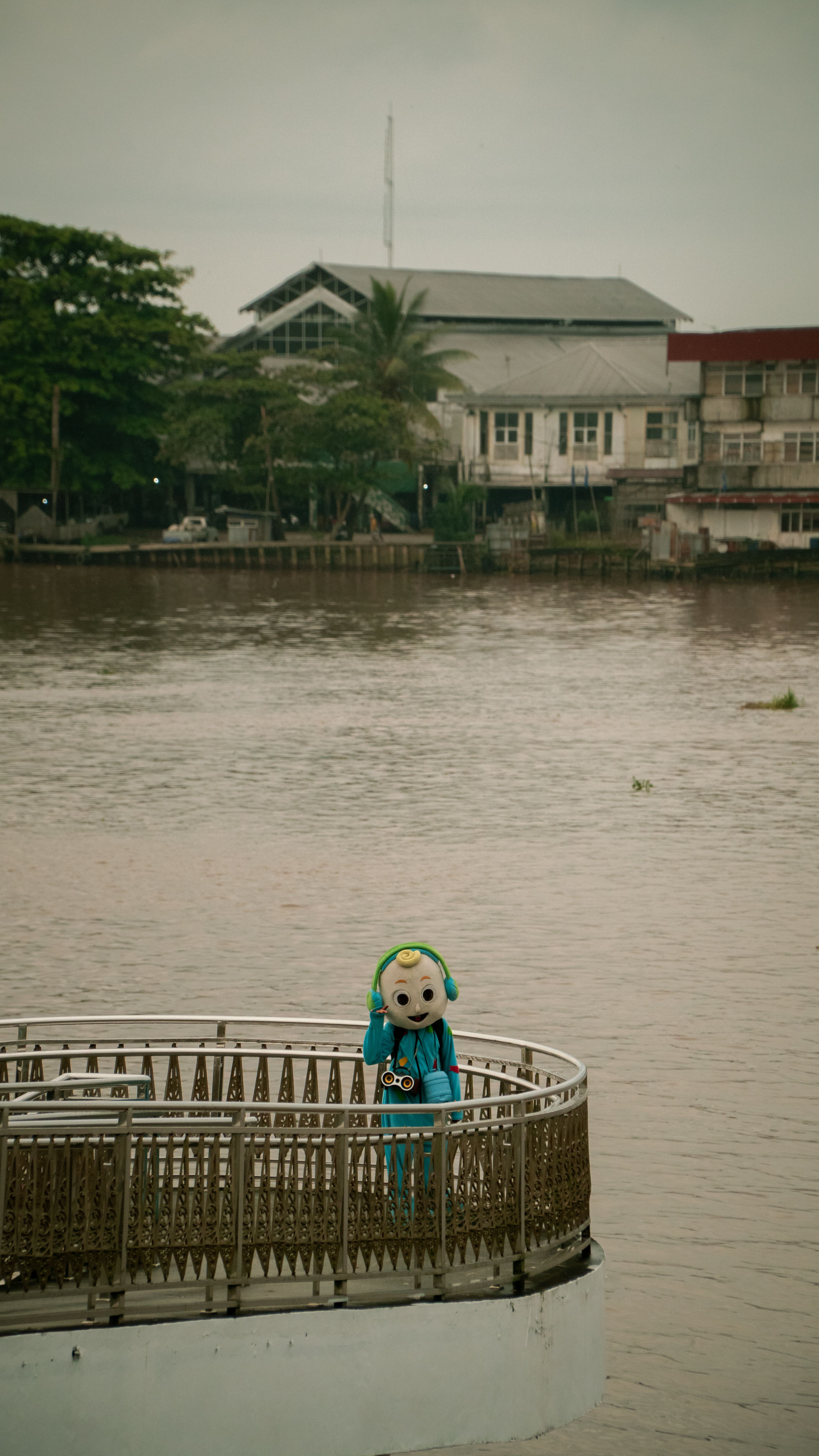 Person in a Costume Standing on a Terrace · Free Stock Photo