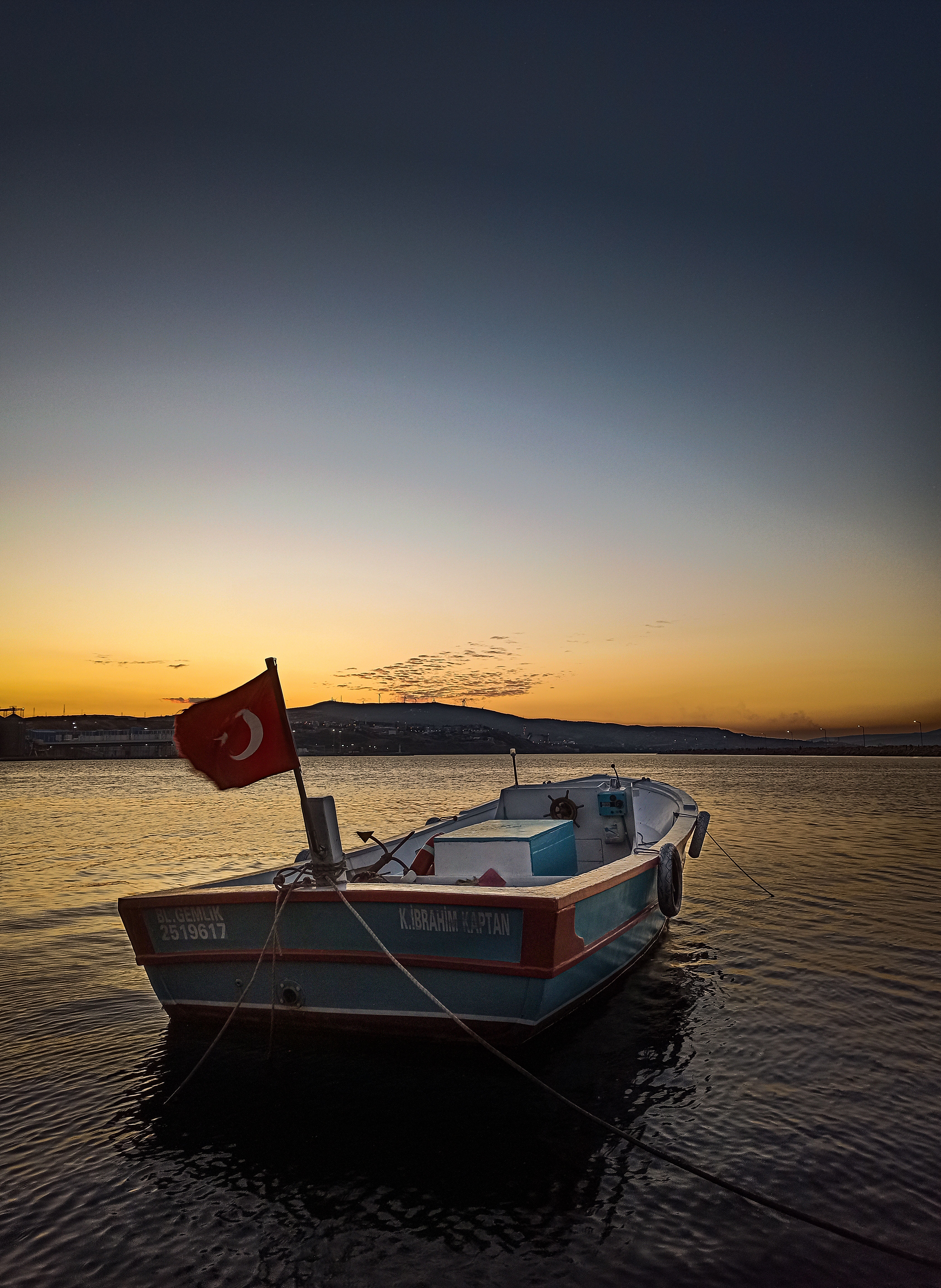 Boat with a Turkish Flag at Sunset · Free Stock Photo