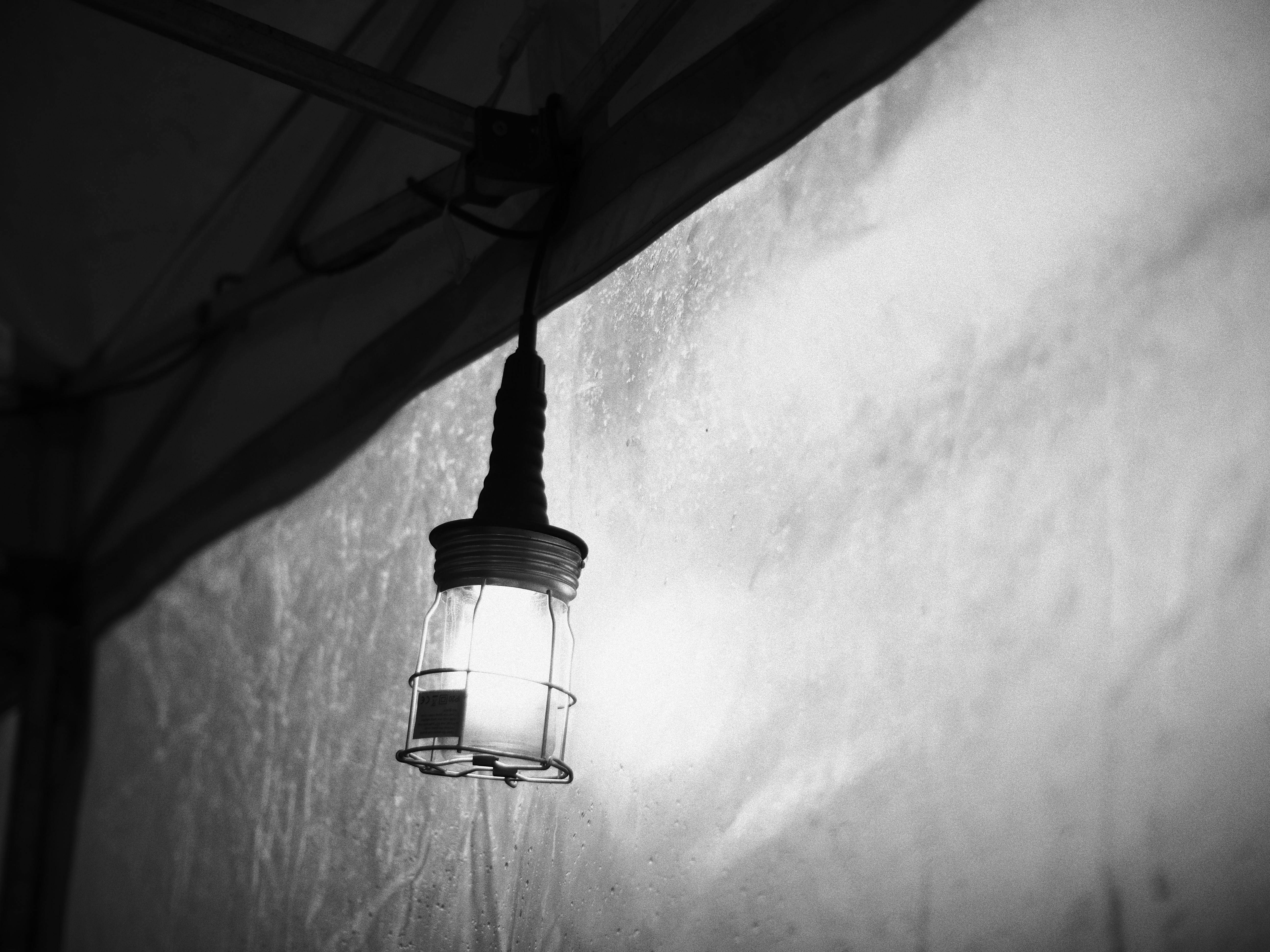 Cable Lamp in the Tent · Free Stock Photo