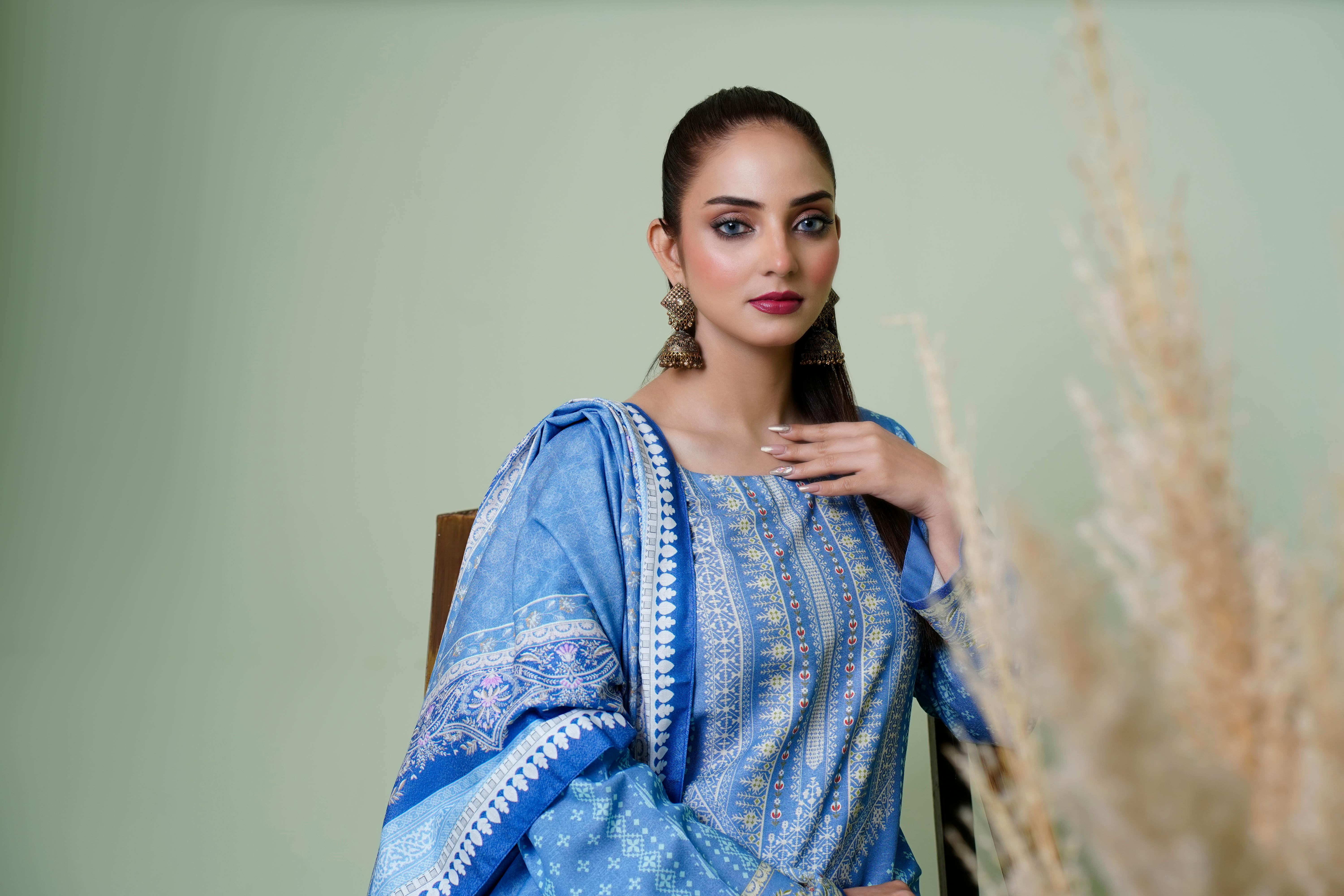 Woman in Blue, Traditional Dress · Free Stock Photo