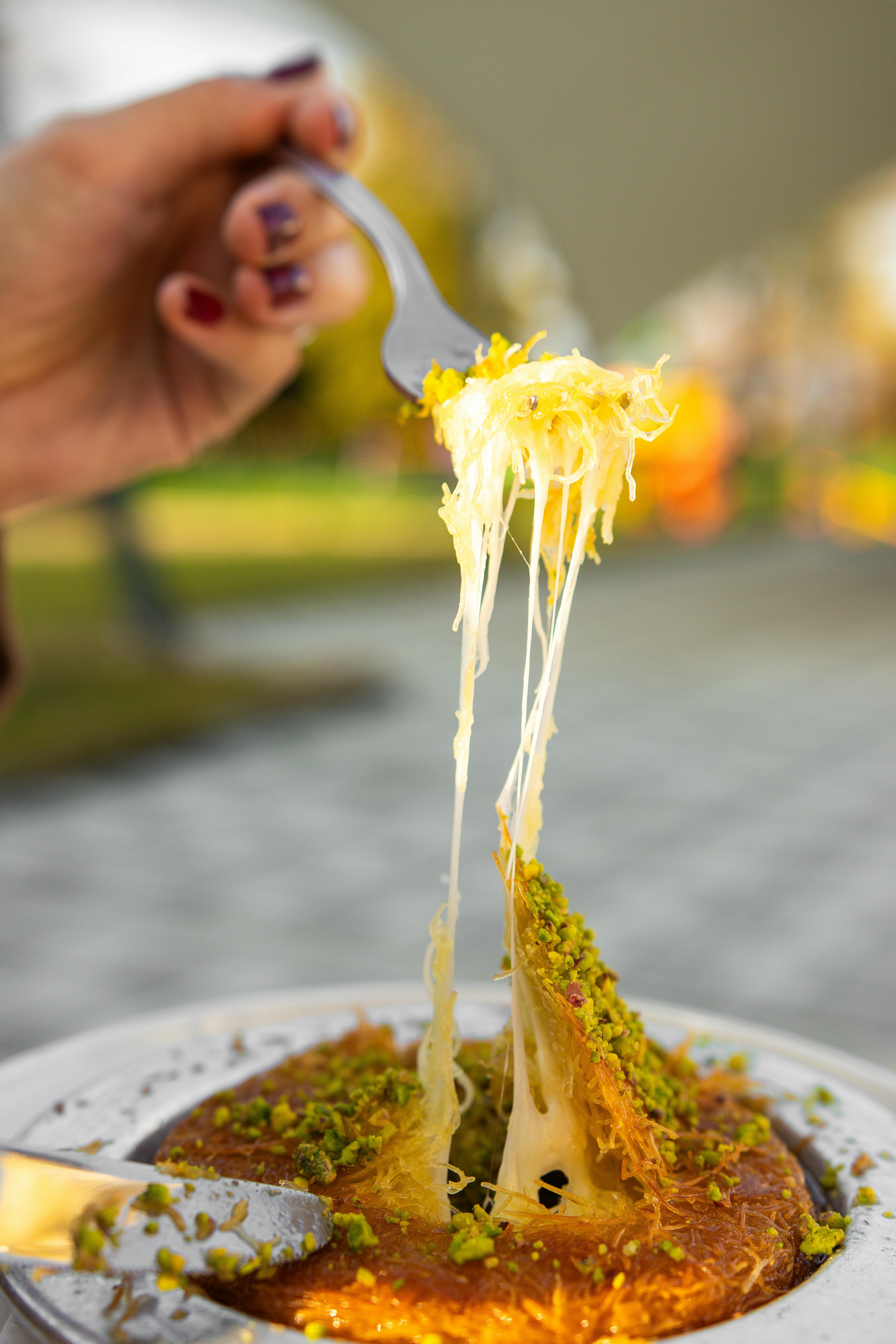 Knafeh Dessert with Melted Cheese · Free Stock Photo