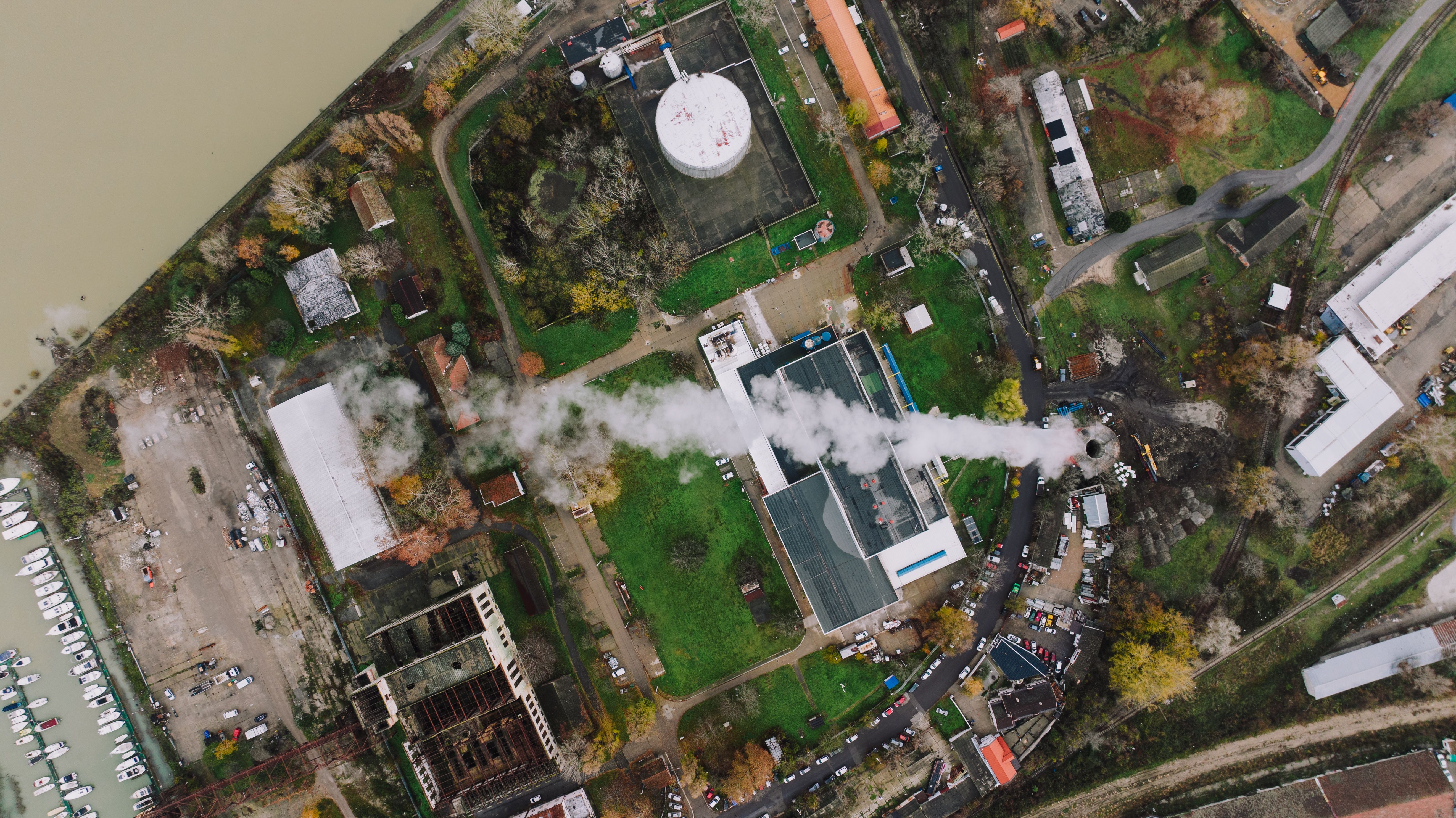 Aerial View of a Factory · Free Stock Photo