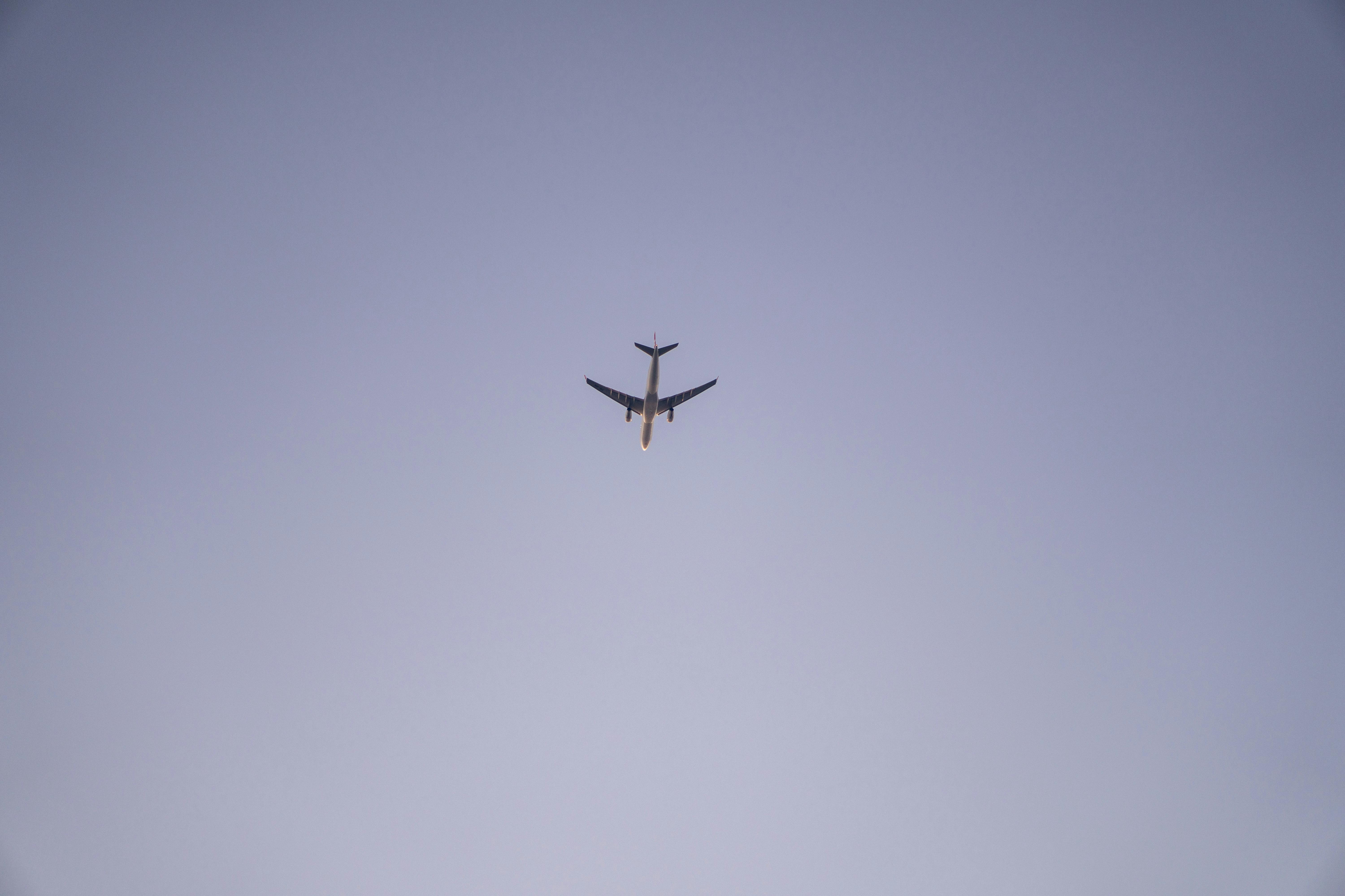 Airplane on Clear Sky · Free Stock Photo