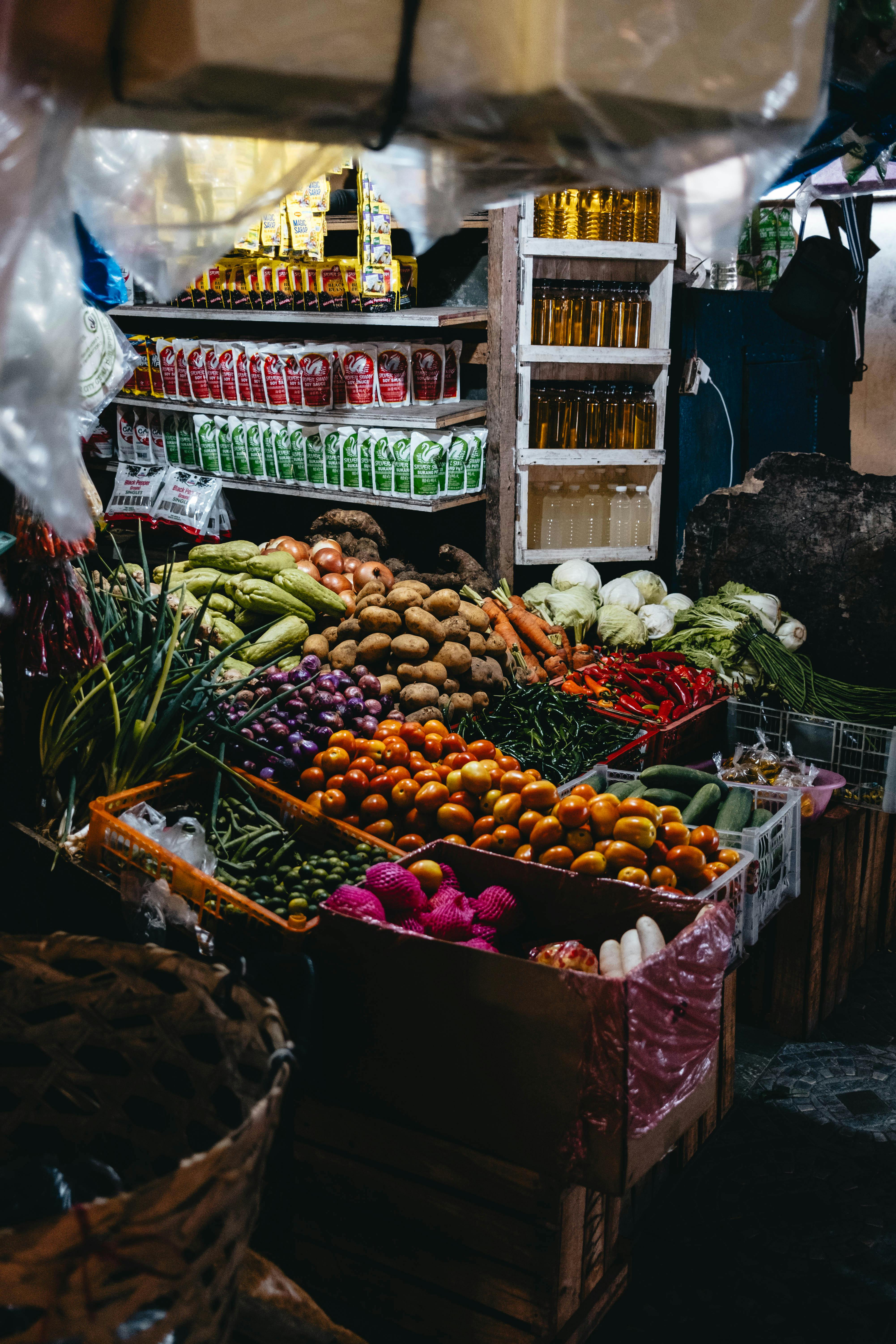 Market Stall with Merchandise Display · Free Stock Photo