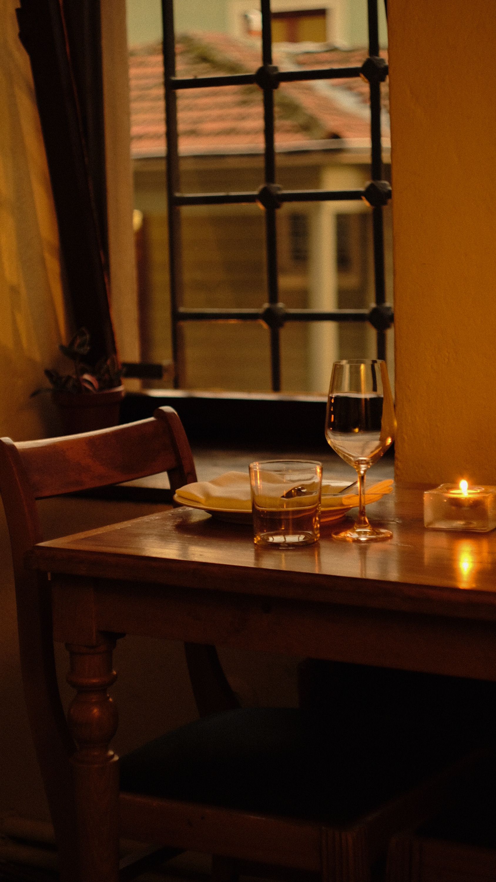 Interior of stylish cafe with elegant furniture and creative decor ...