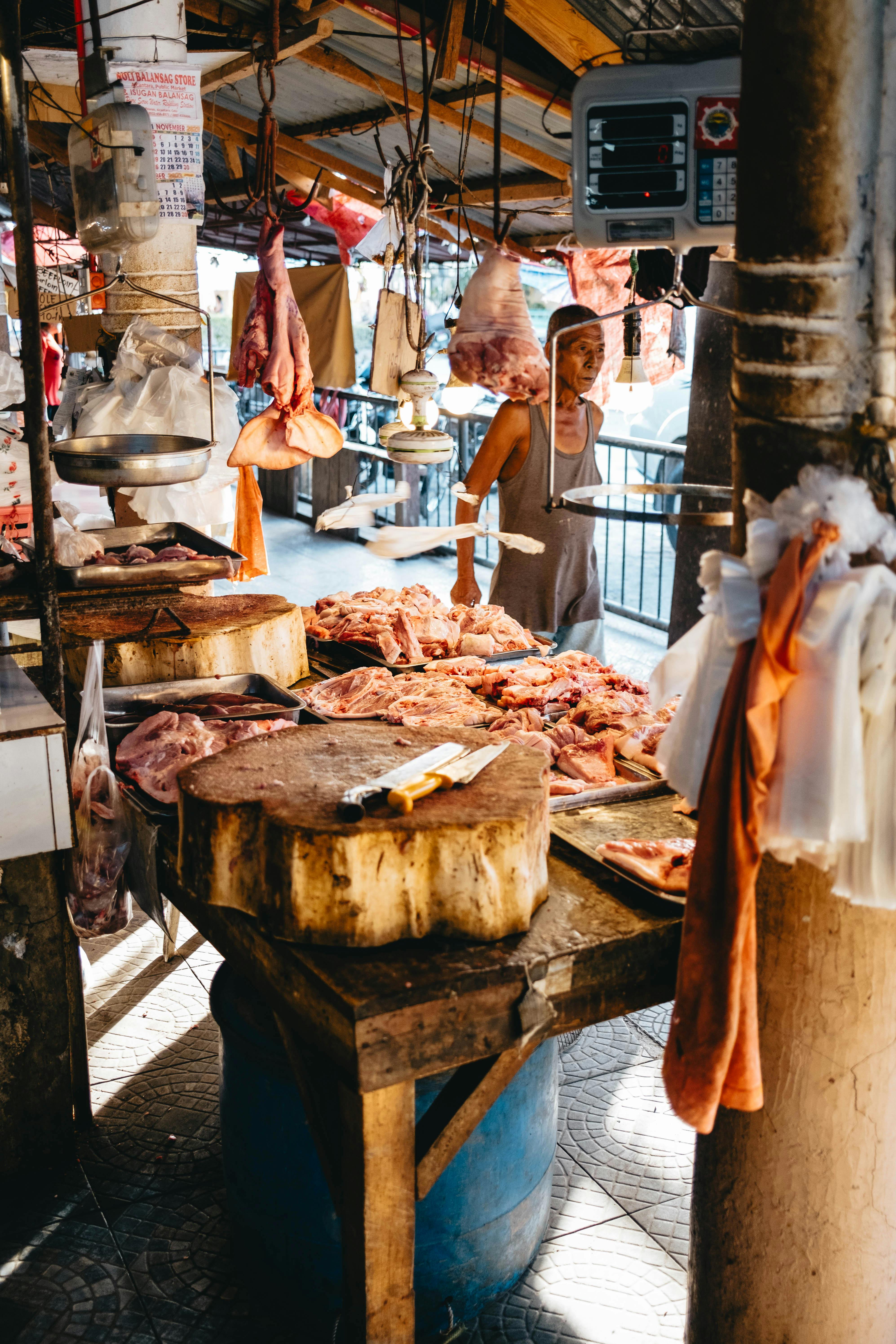 Butcher Stand at Bazaar · Free Stock Photo