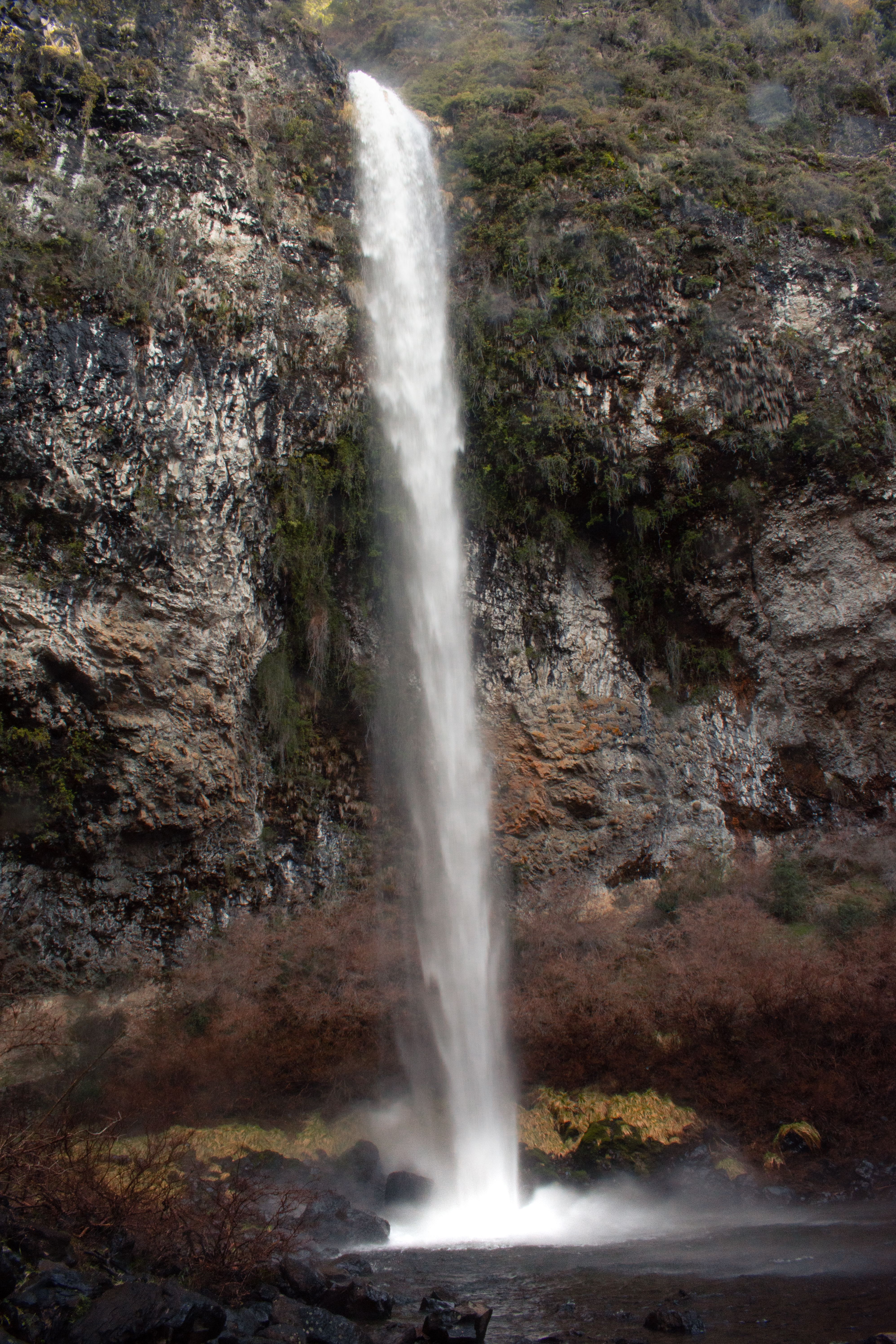 Waterfall on Rock Formation · Free Stock Photo