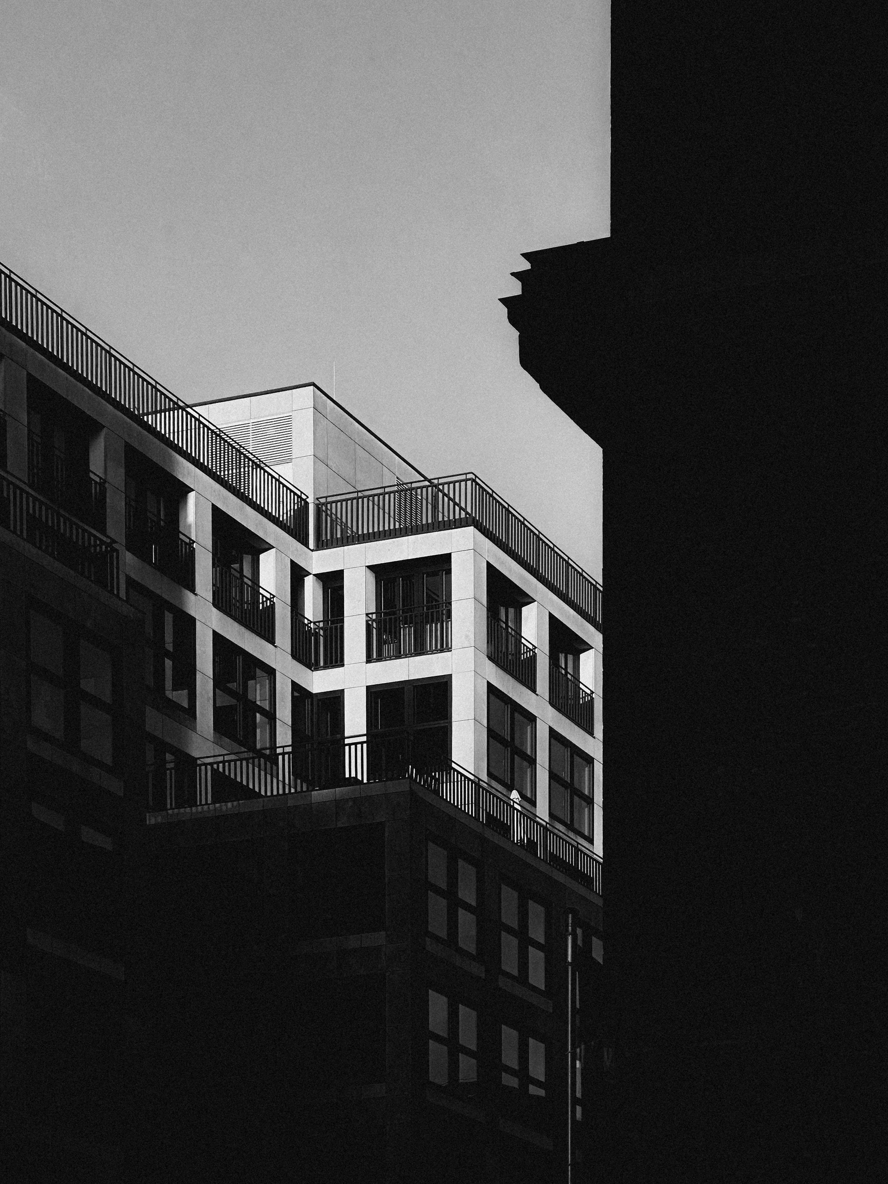 Residential Building with Terraces · Free Stock Photo