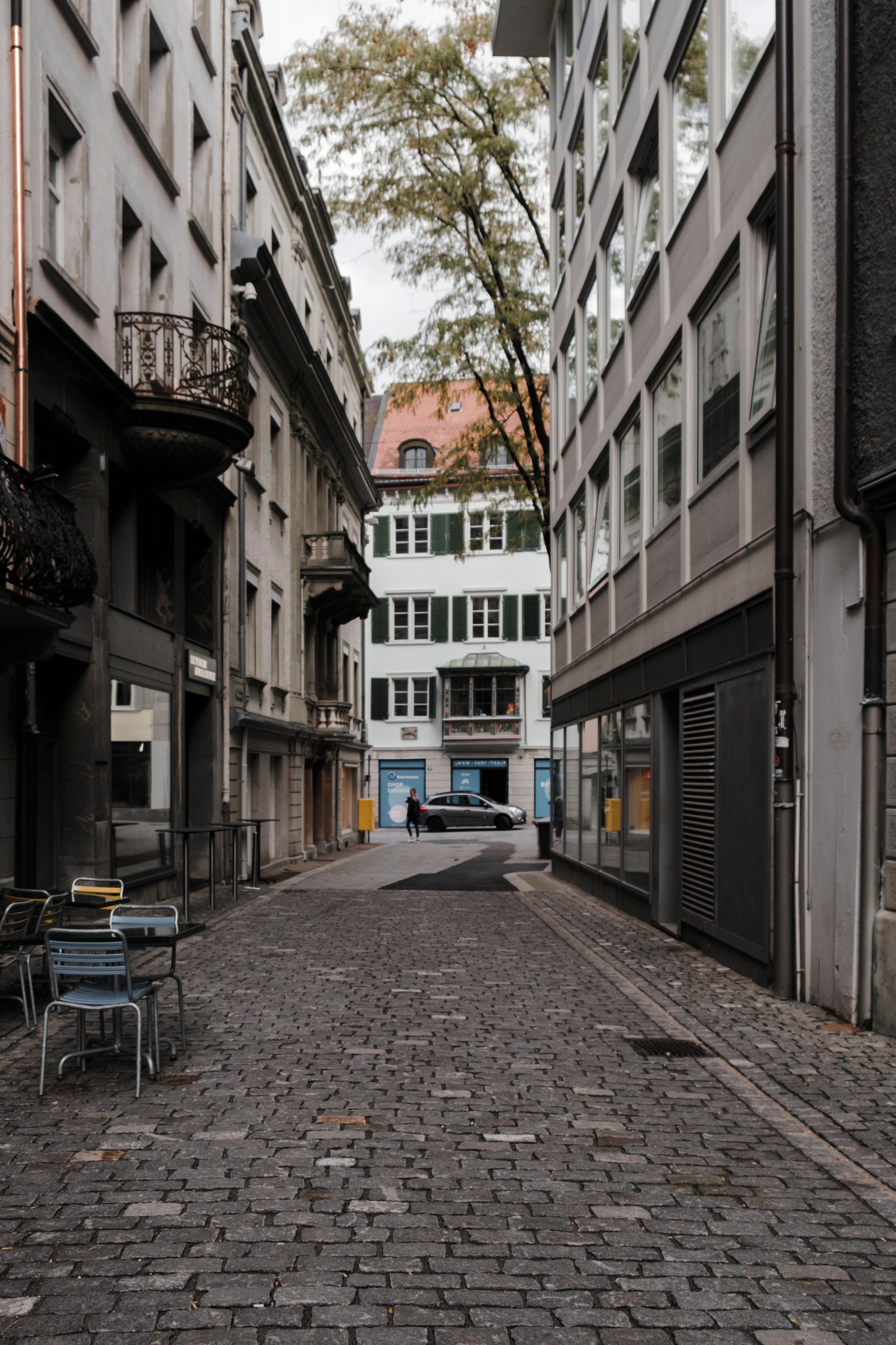 Paved Narrow Lane · Free Stock Photo