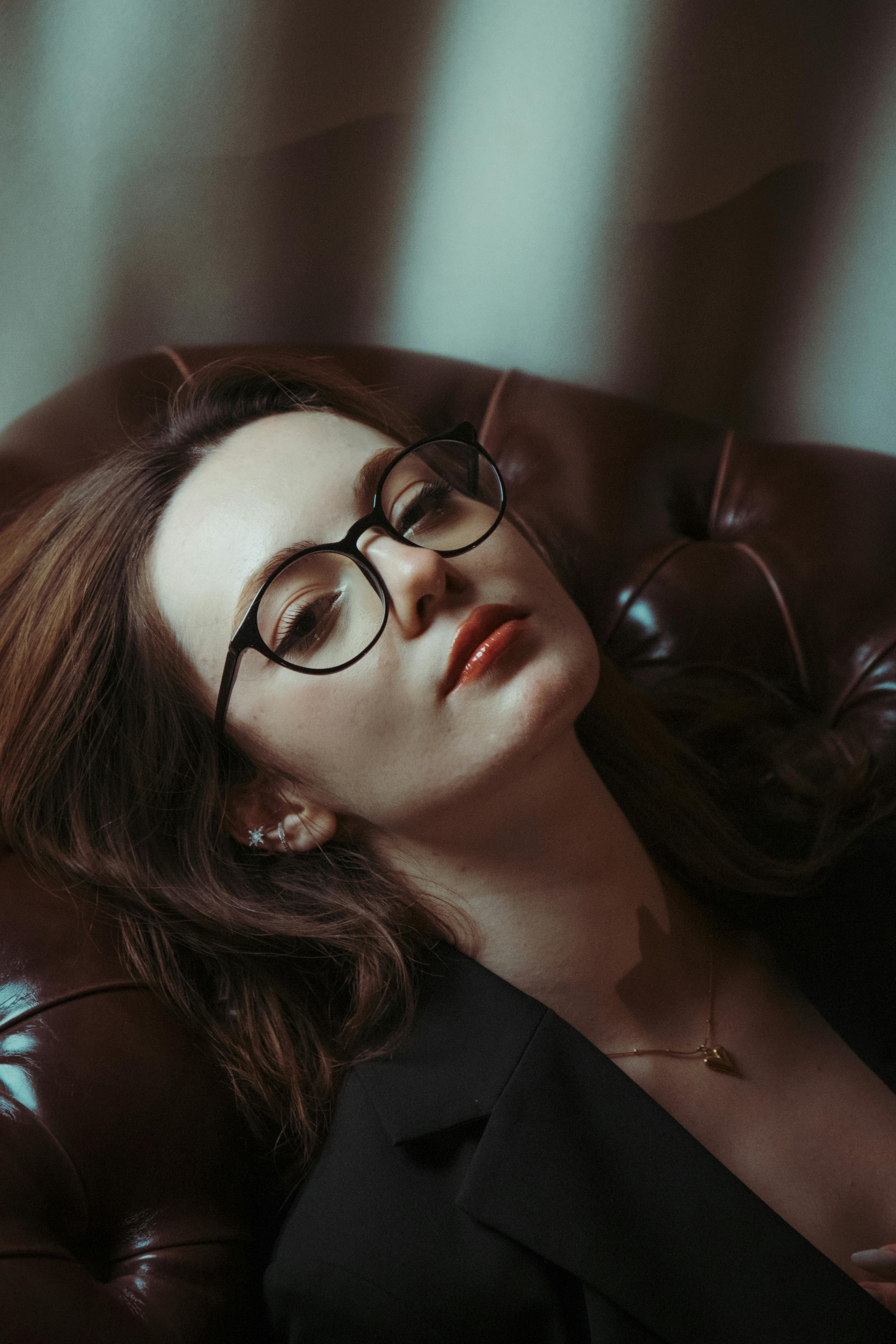 Model Wearing Eyeglasses and Elegant Blazer · Free Stock Photo