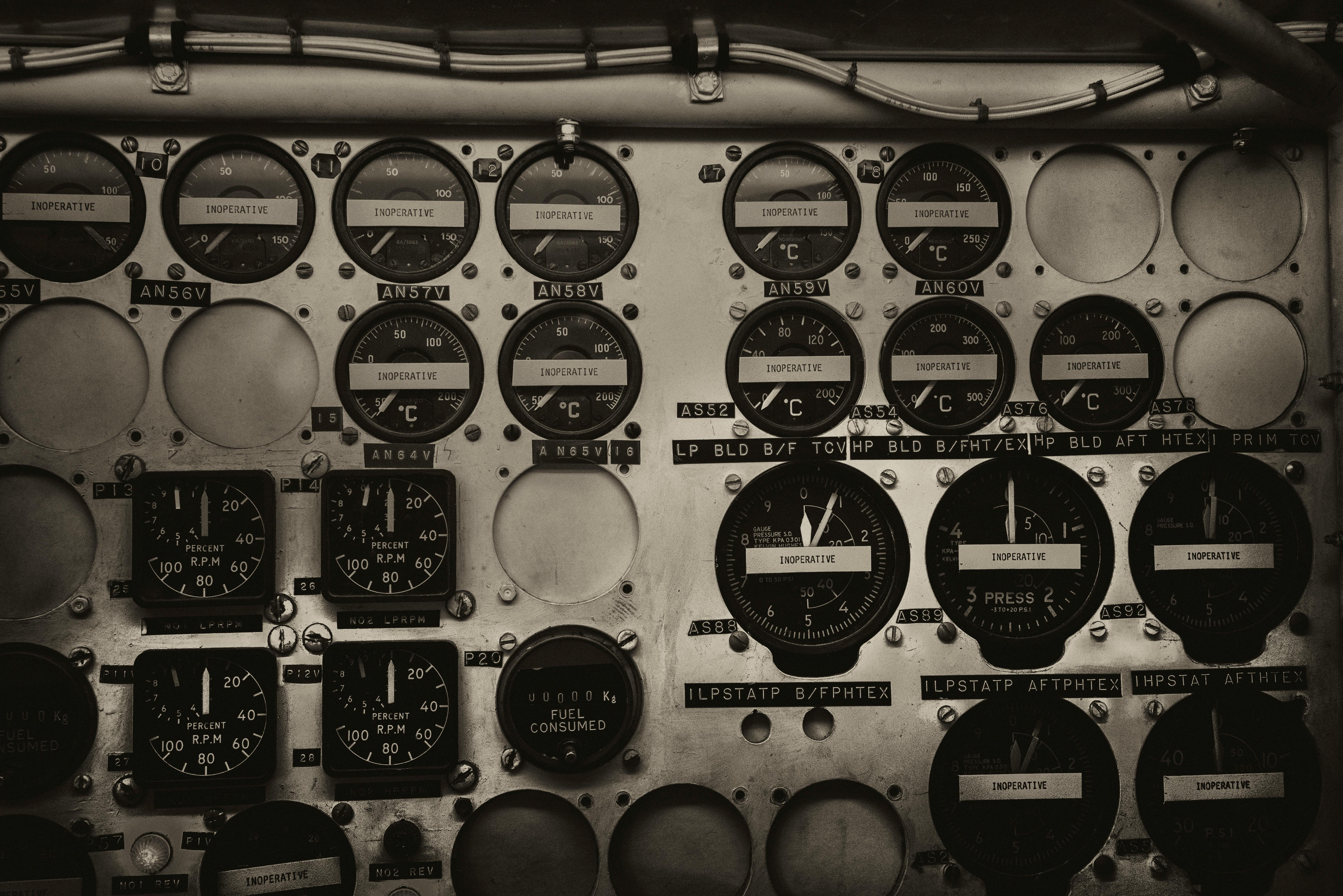 Airplane Panel with Controls · Free Stock Photo