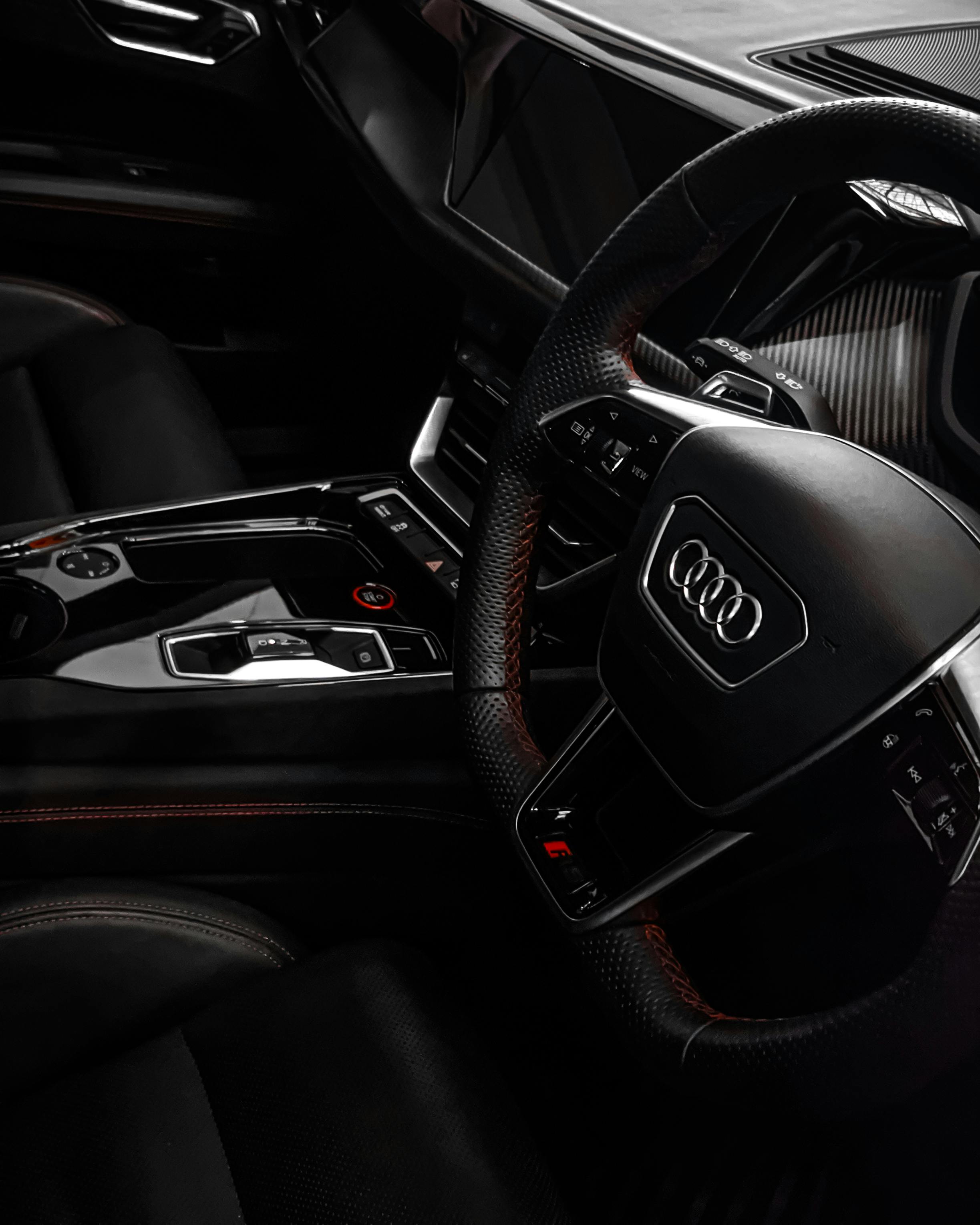 Steering Wheel in Audi Car · Free Stock Photo