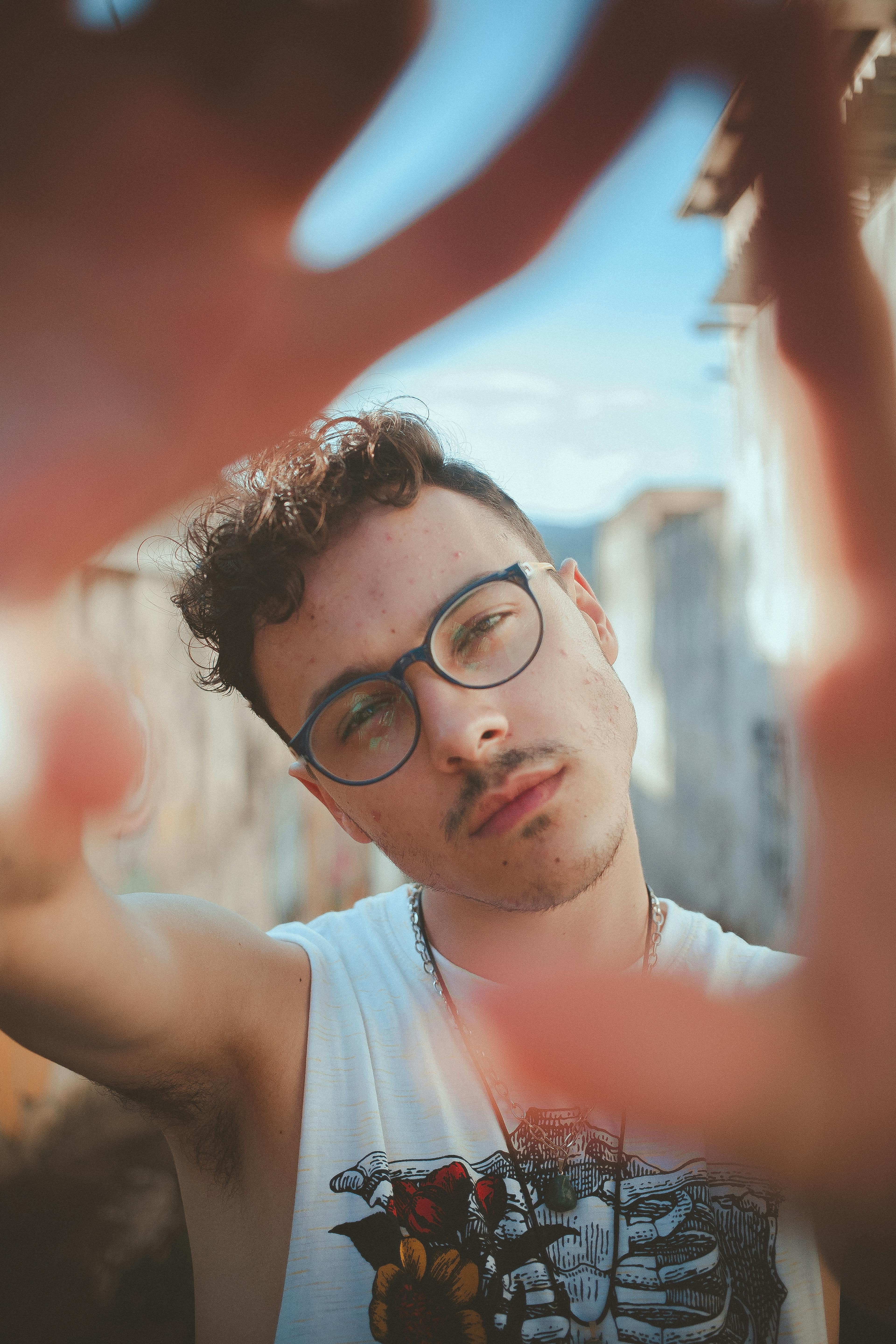 Man Cover Face Using Scarf · Free Stock Photo