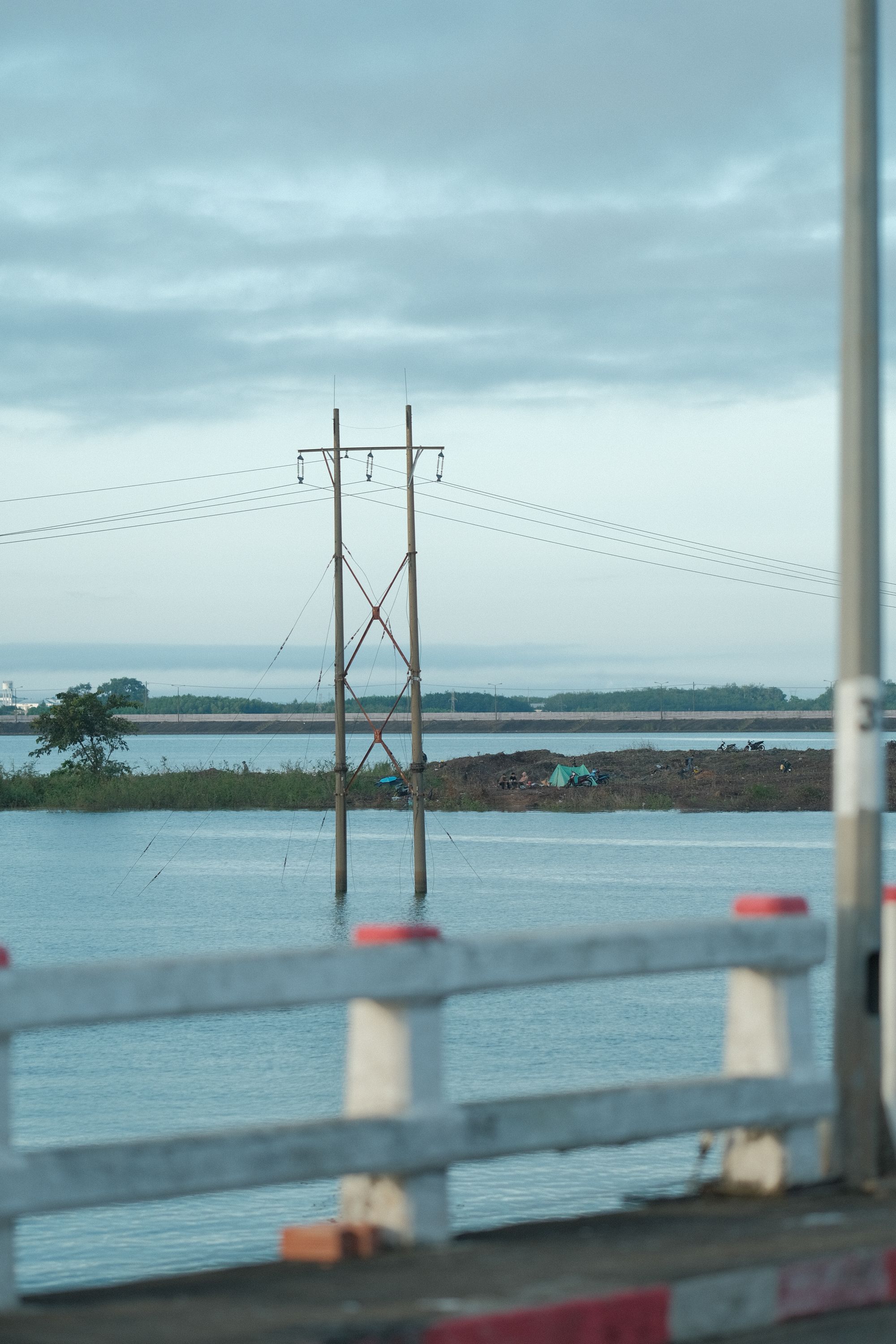 Electric Tower on Water · Free Stock Photo