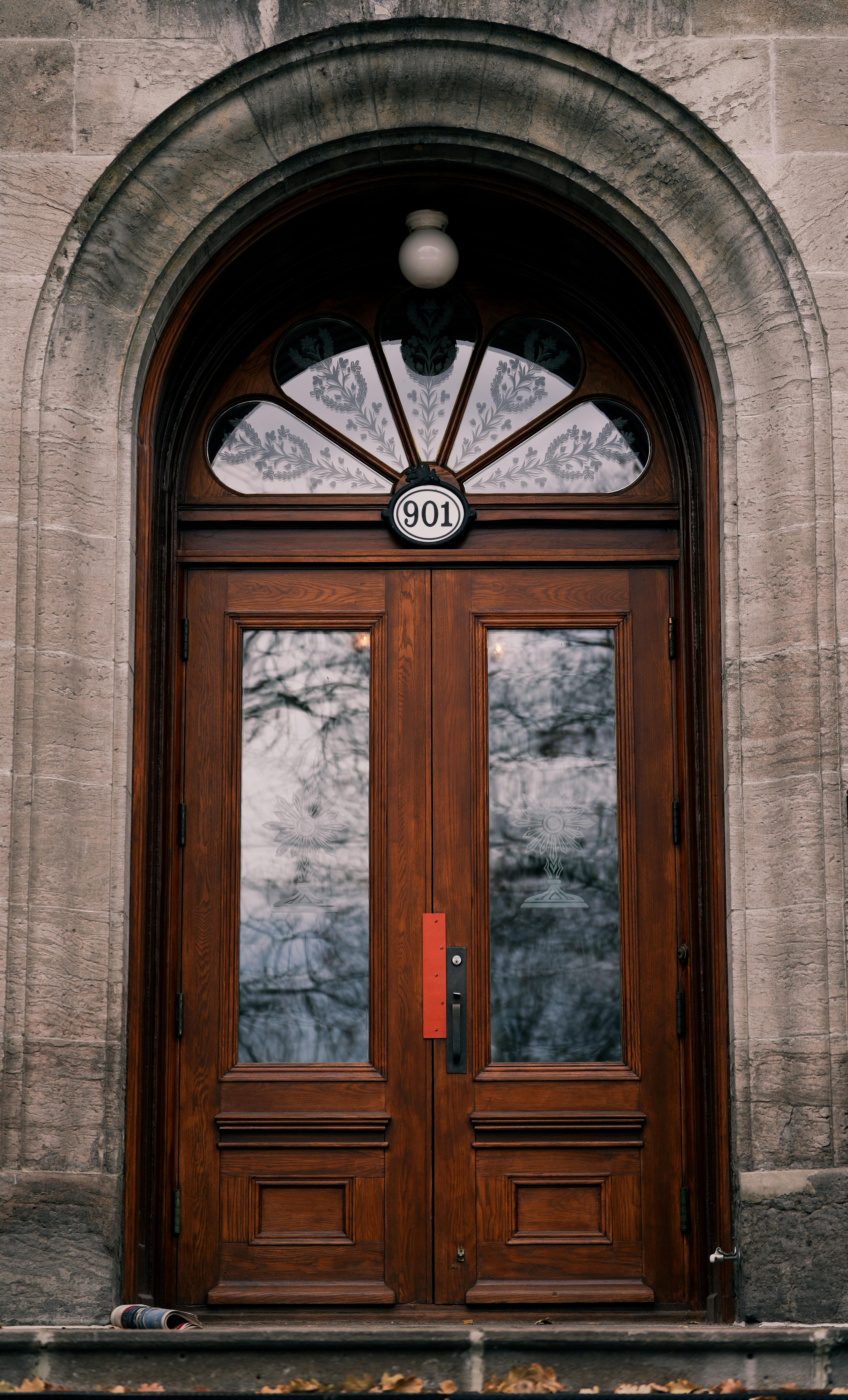 Closed Door with Windows · Free Stock Photo