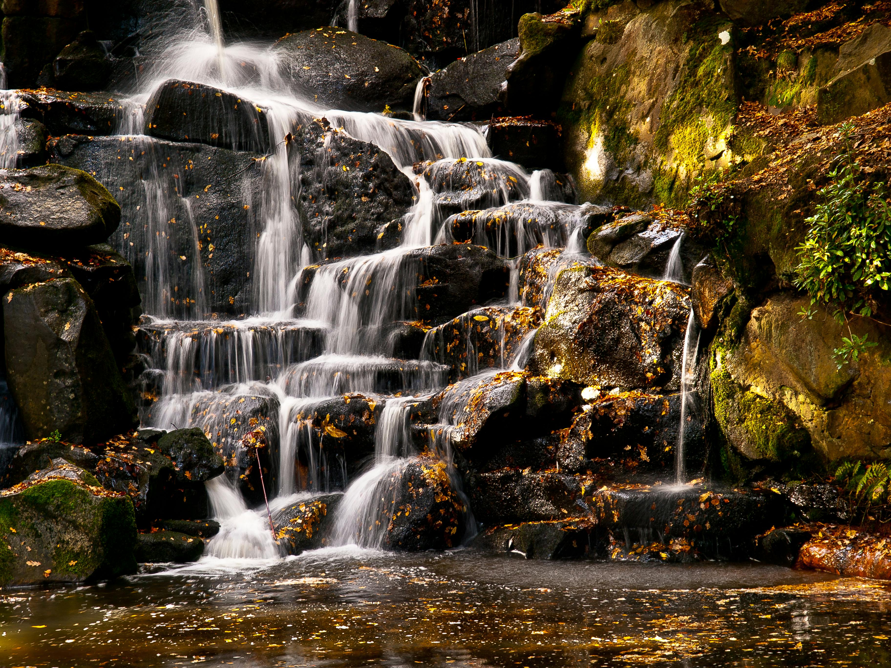 Waterfall on Rocks · Free Stock Photo