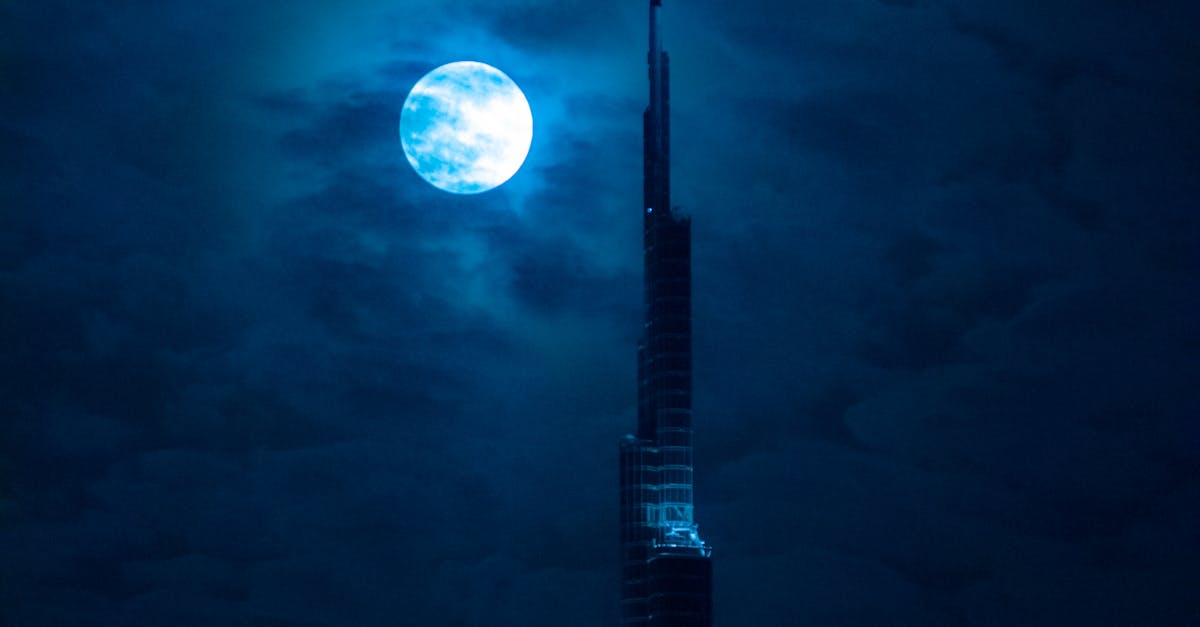 Burj Khalifa in Dubai in Full Moon · Free Stock Photo Burj Khalifa in Dubai in Full Moon · Free Stock Photo