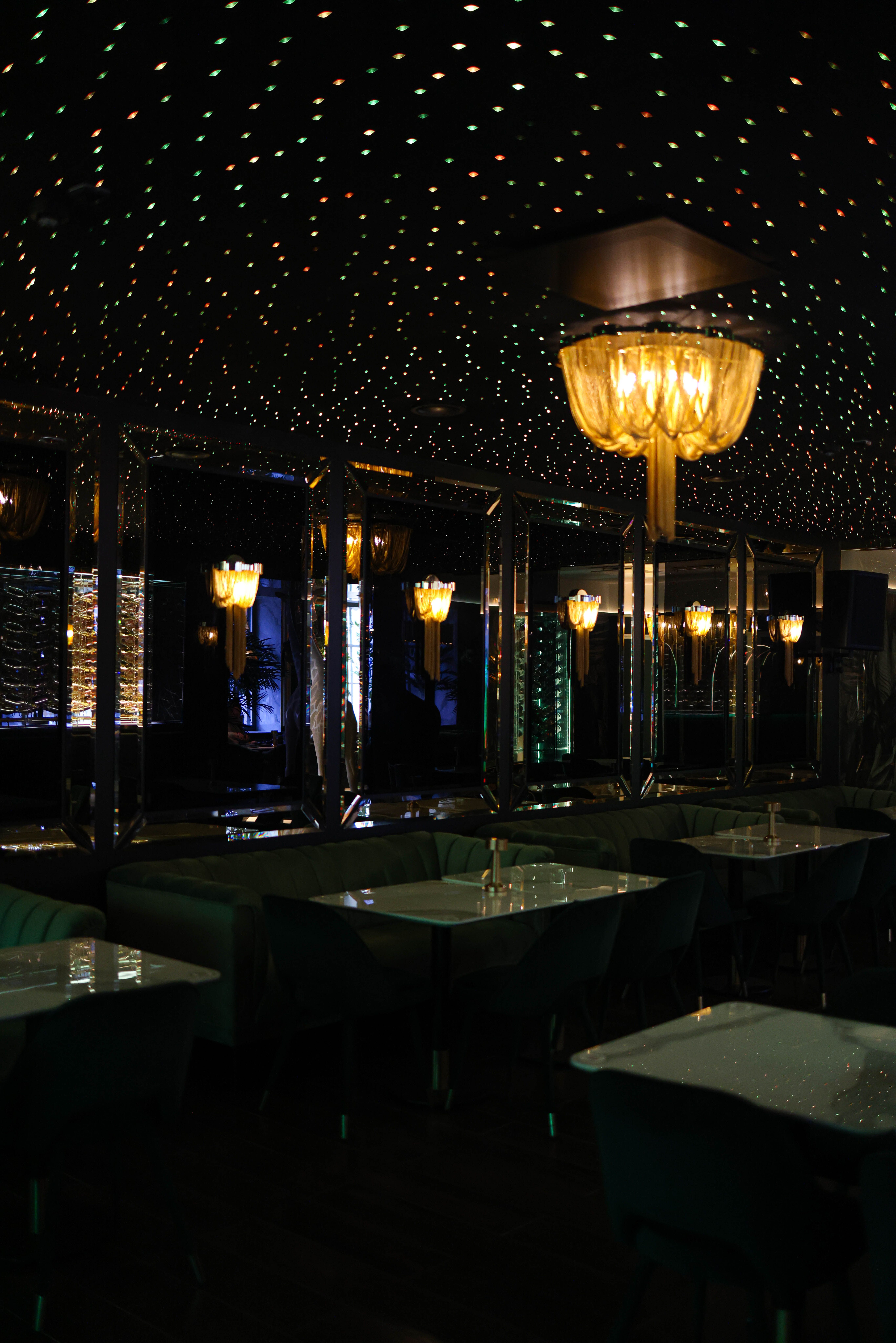 An Illuminated Restaurant Interior · Free Stock Photo