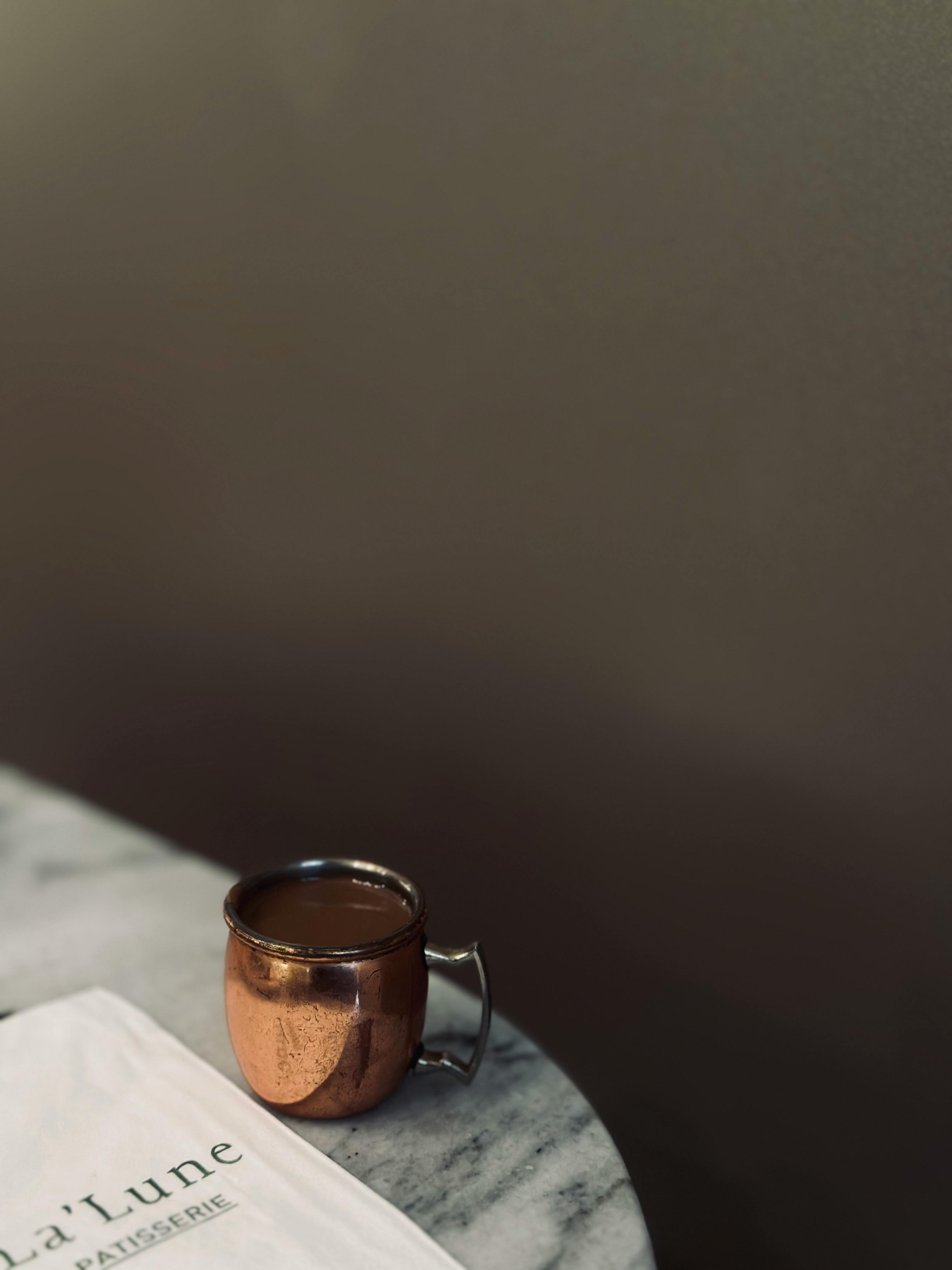 Ceramic cups on marble table · Free Stock Photo