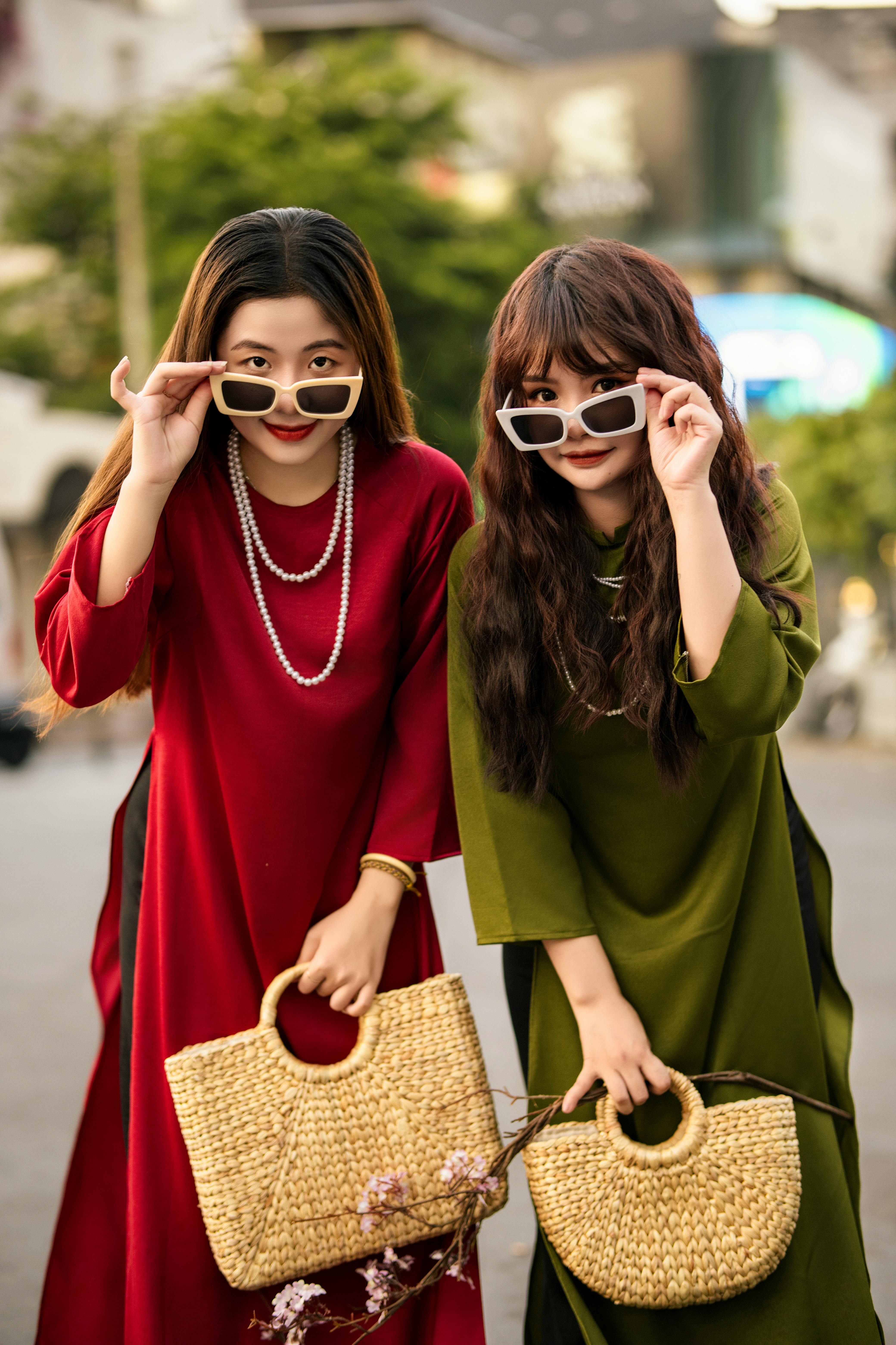 Women Wearing Long Dresses on a Street · Free Stock Photo