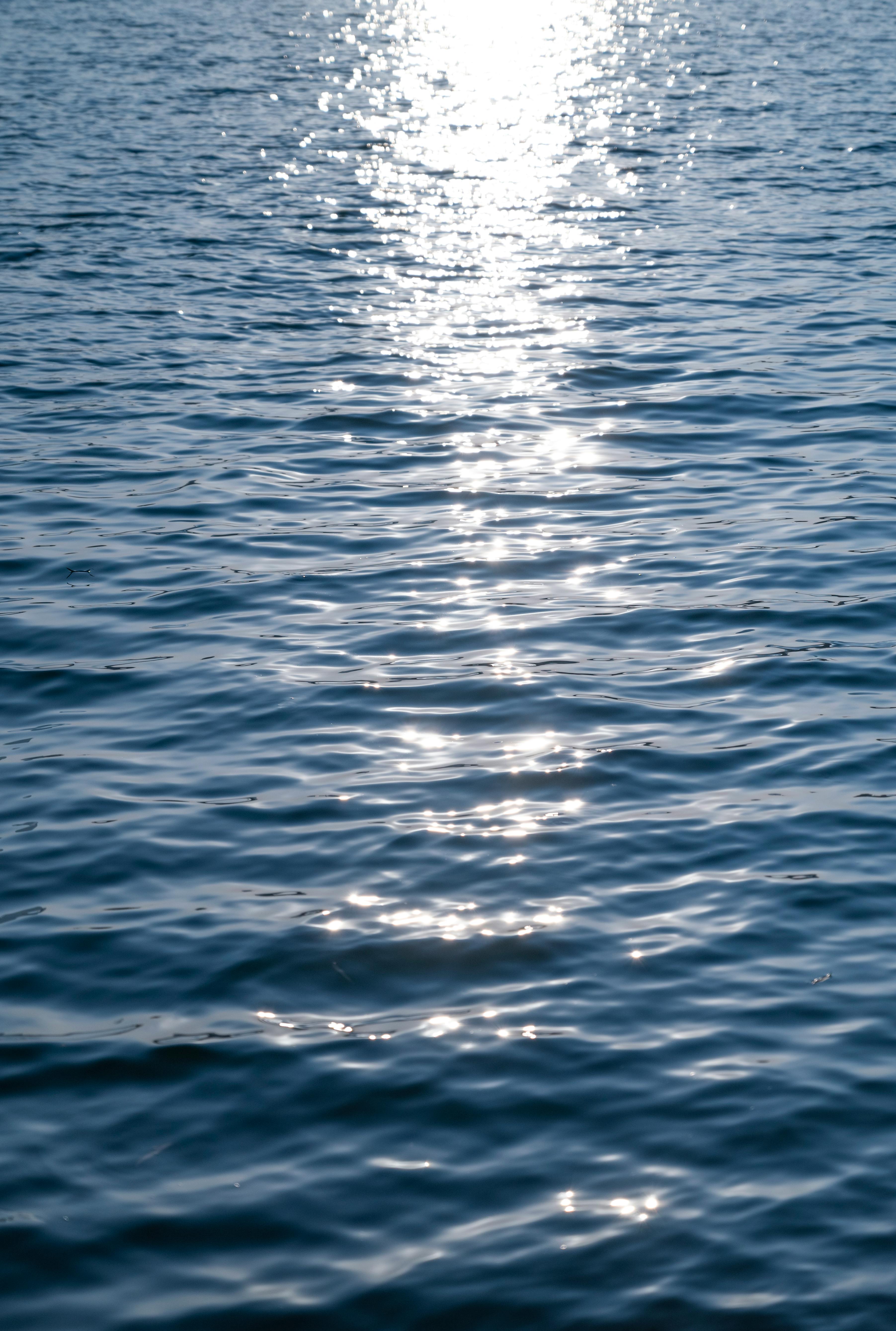 Reflection of Sunlight on the Undulating Sea · Free Stock Photo