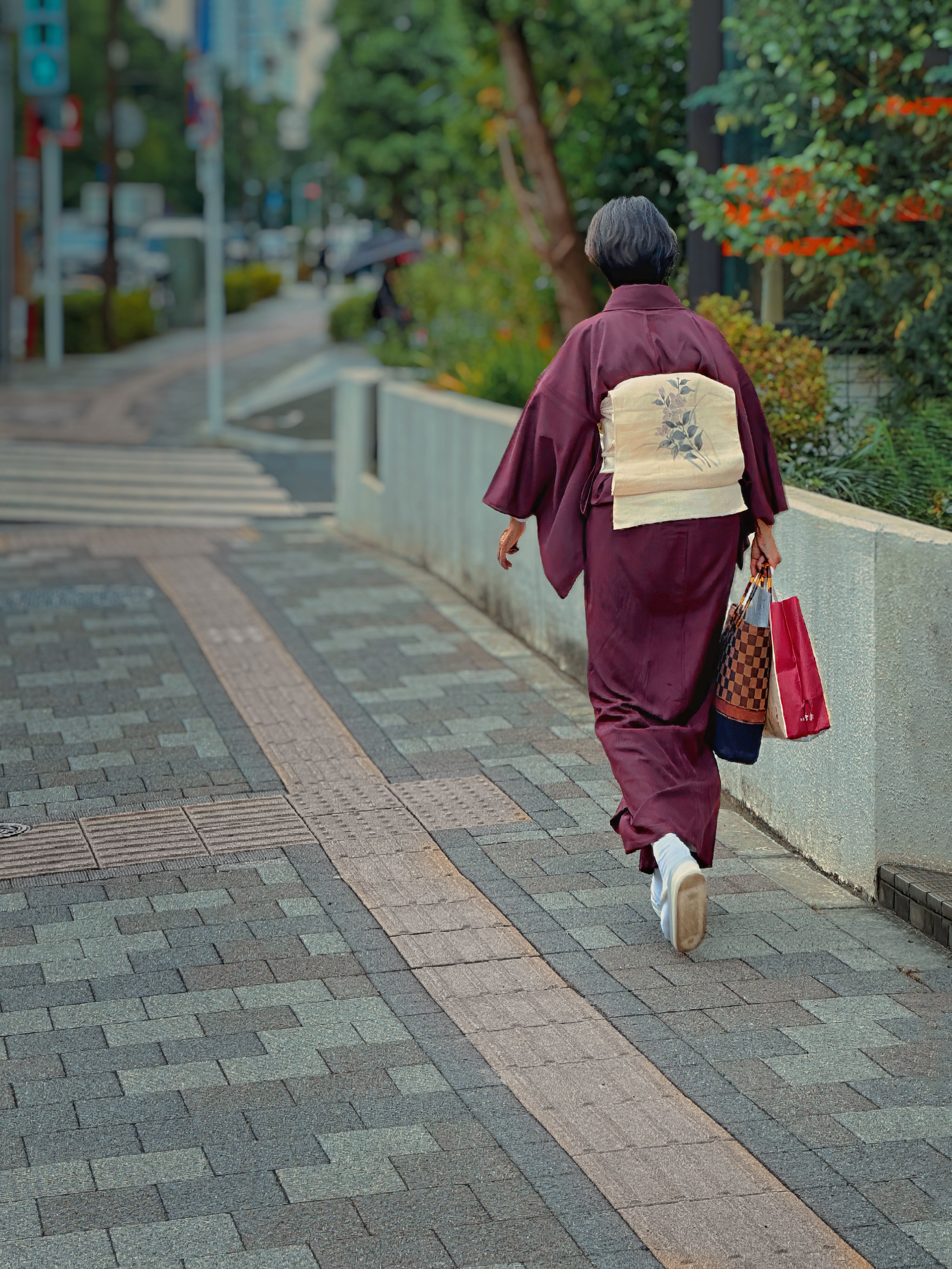 Kimono-Clad Local in Tokyo Street · Free Stock Photo