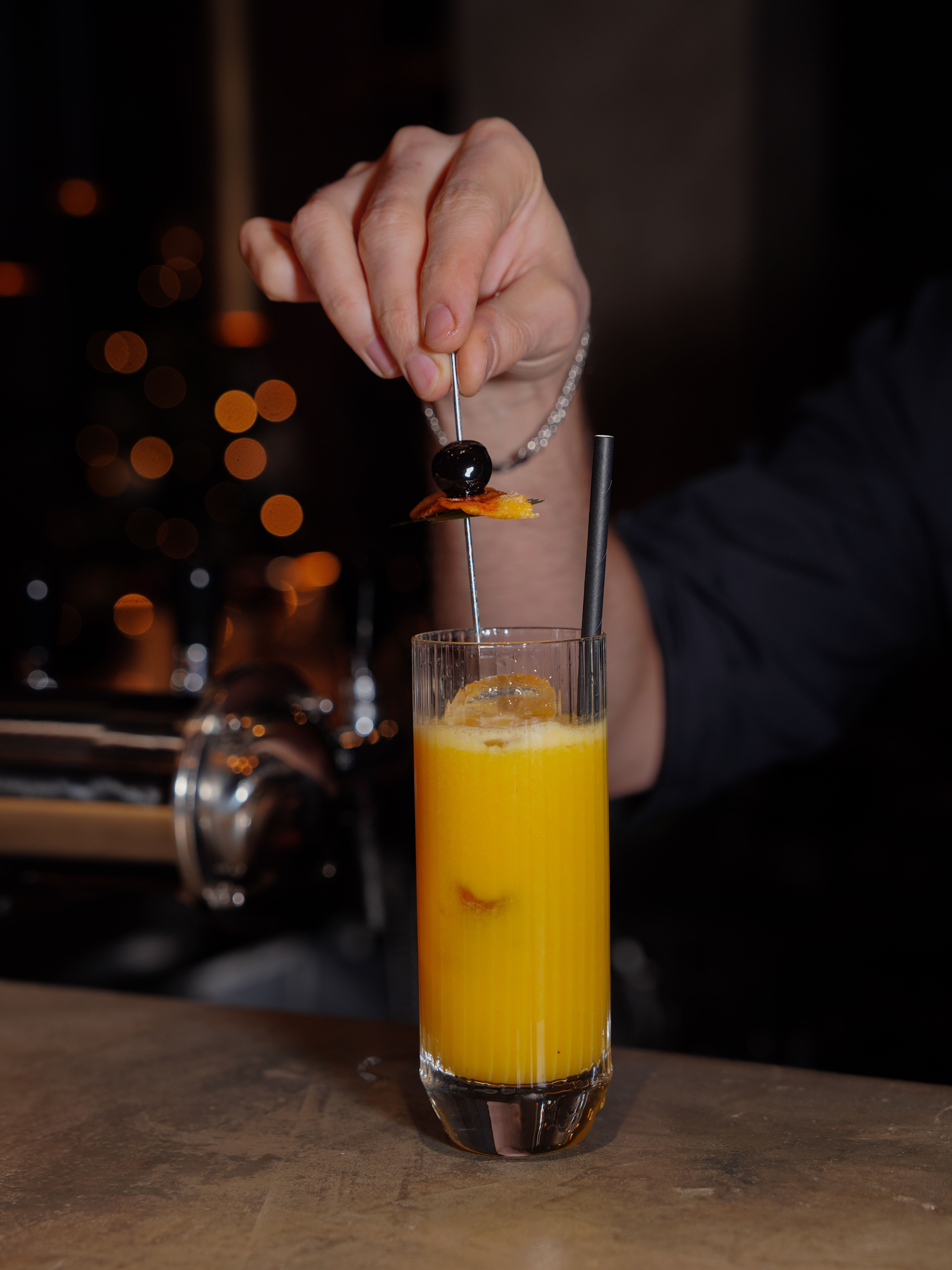 Hand over Fruit Cocktail · Free Stock Photo