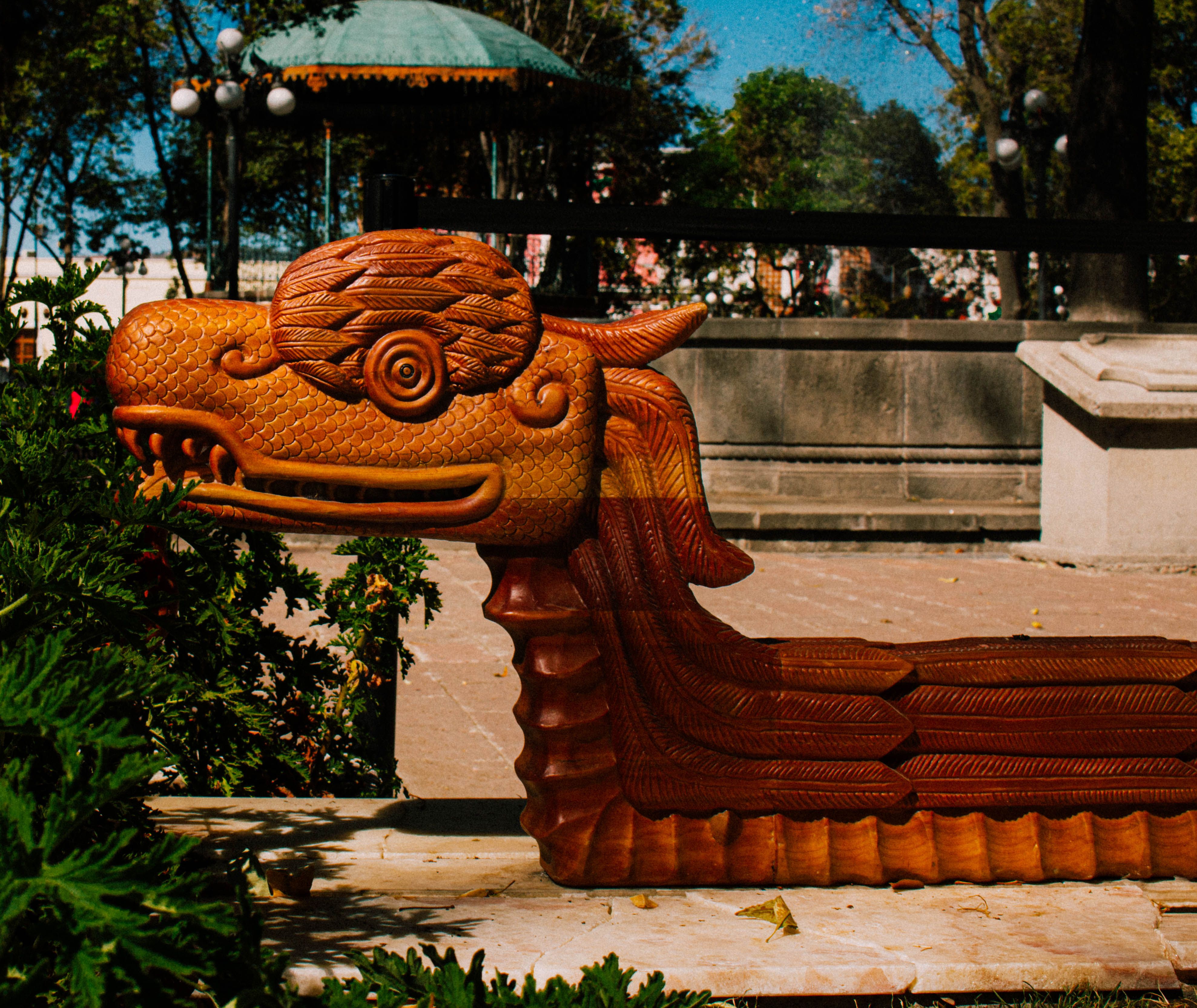 Large Wooden Snake Sculpture · Free Stock Photo