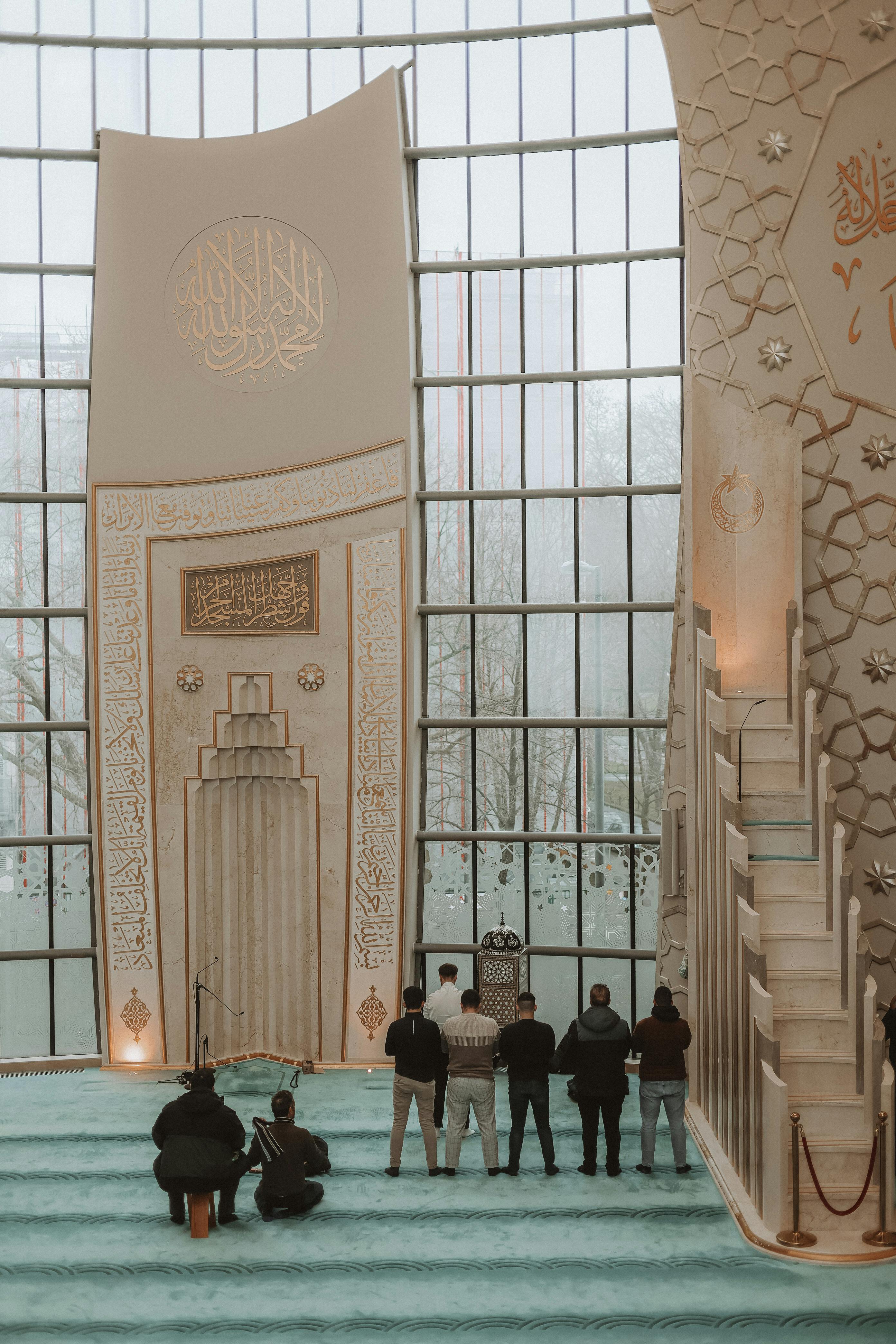 People at Central Mosque in Cologne in Germany · Free Stock Photo