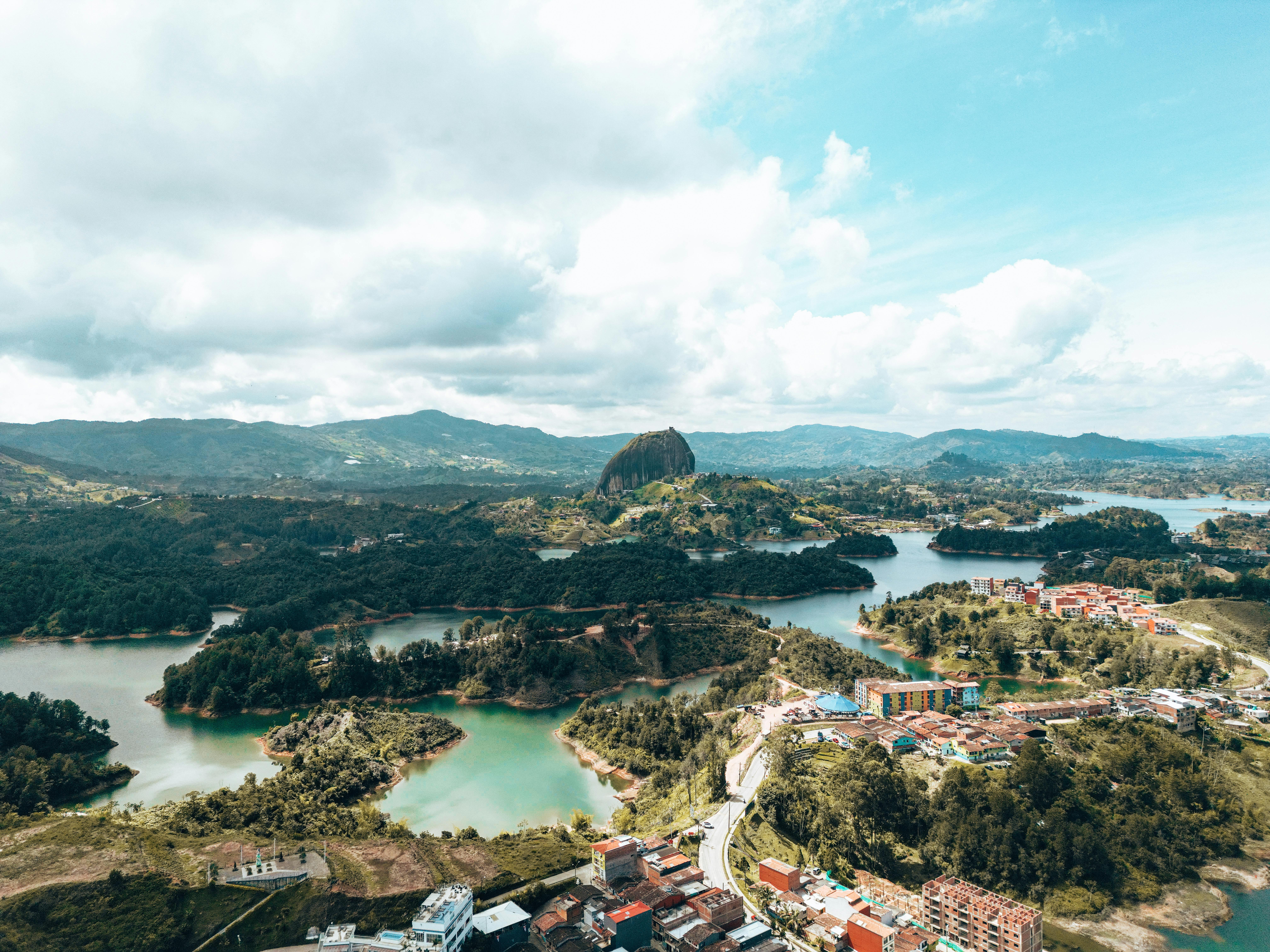 Aerial Photography of Embalse Peñol-Guatapé in Colombia · Free Stock Photo