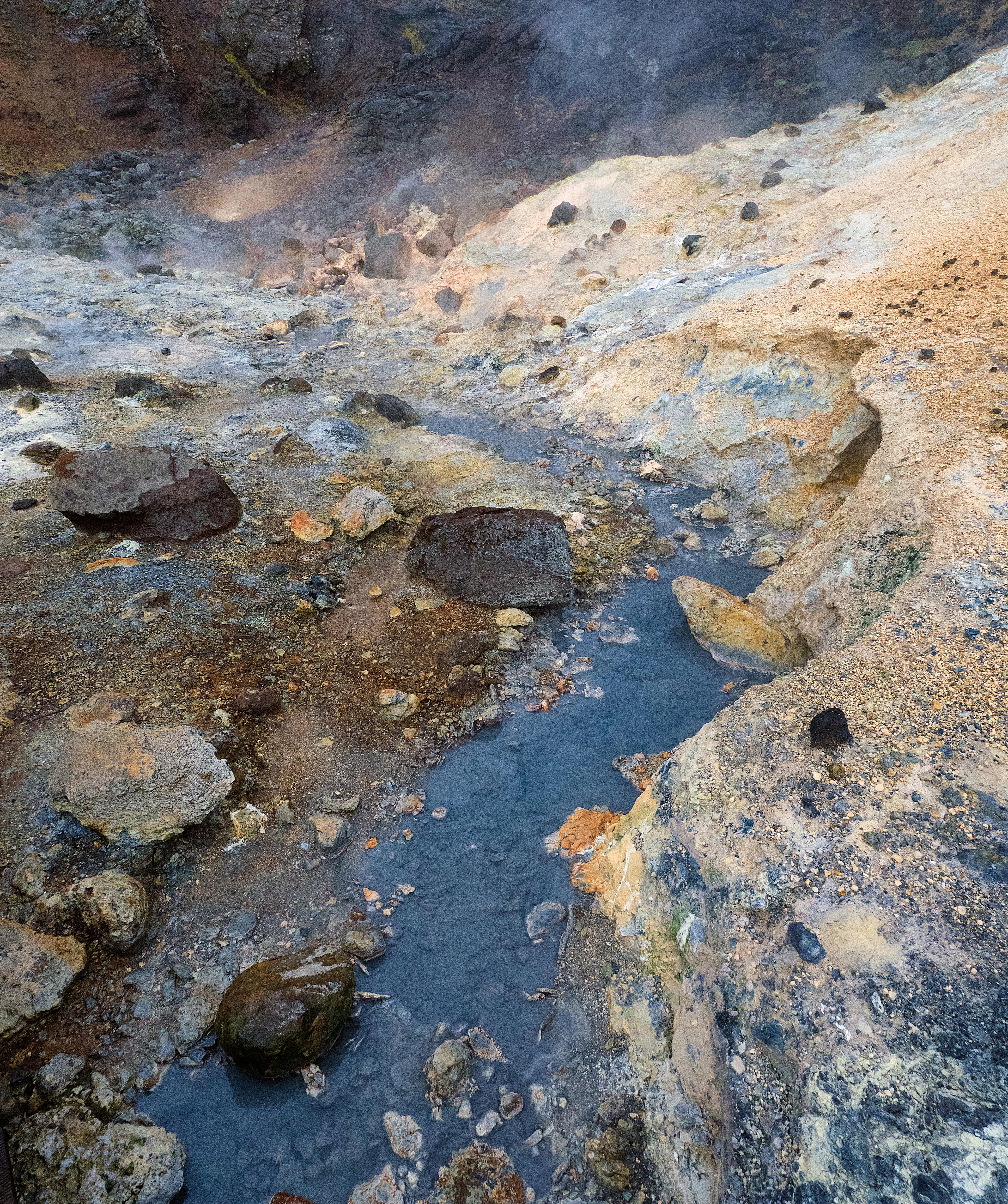 Eroded Volcanic Terrain with Rocks and Hot Springs · Free Stock Photo