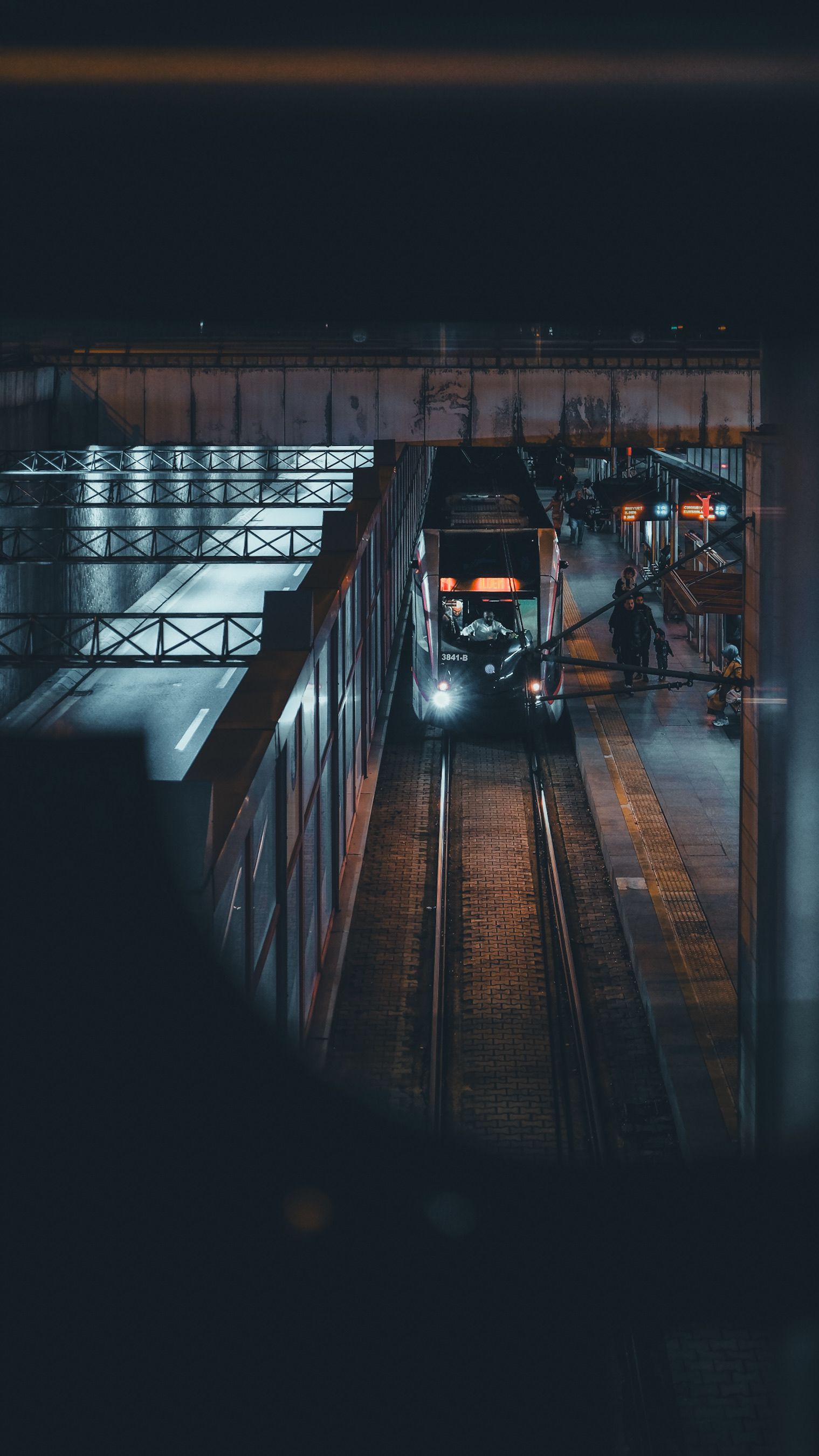 Train on Railways during Nighttime · Free Stock Photo