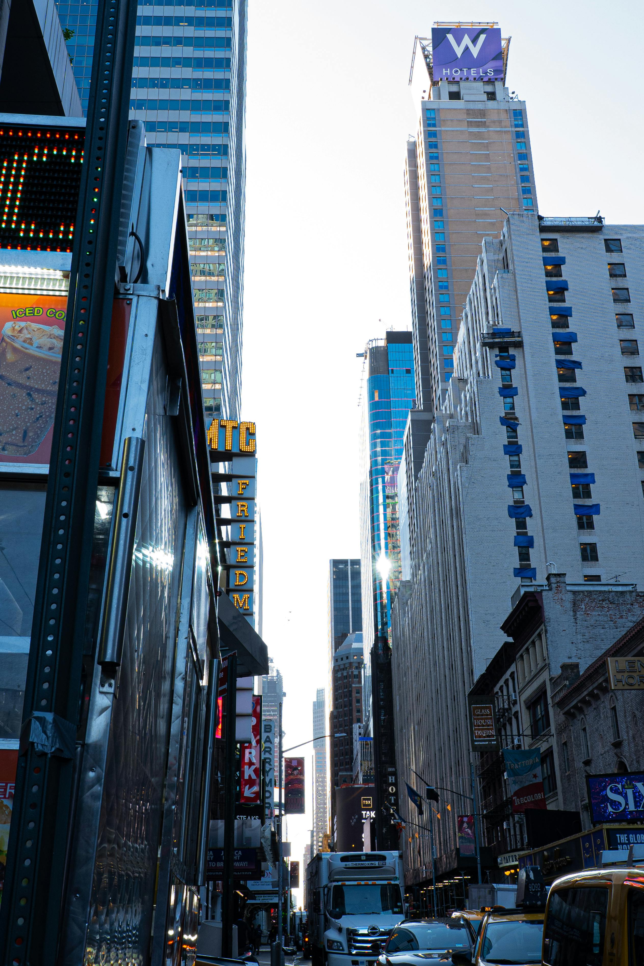 Skyscrapers around Street in City · Free Stock Photo