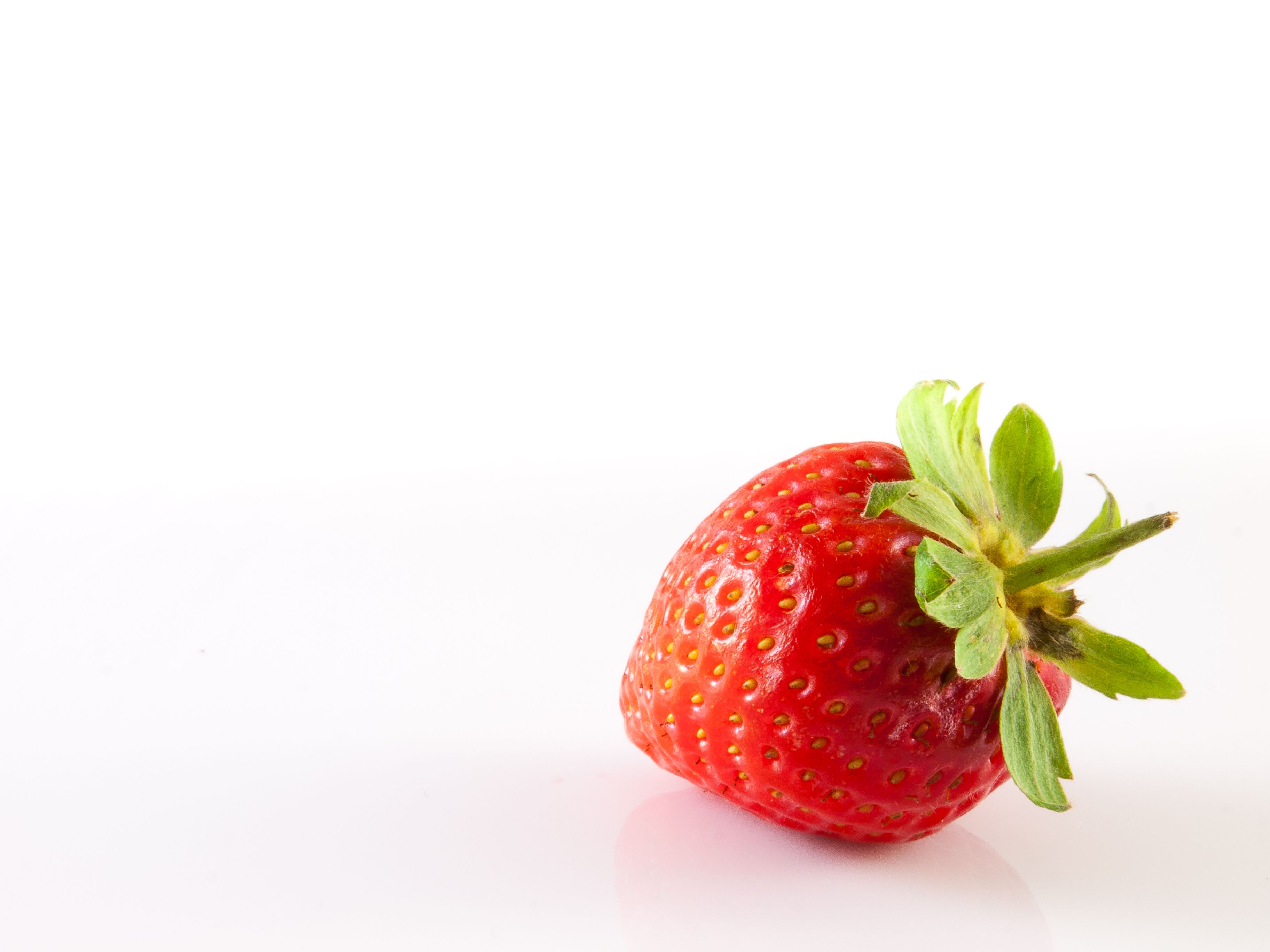 Red Strawberry on White Background · Free Stock Photo