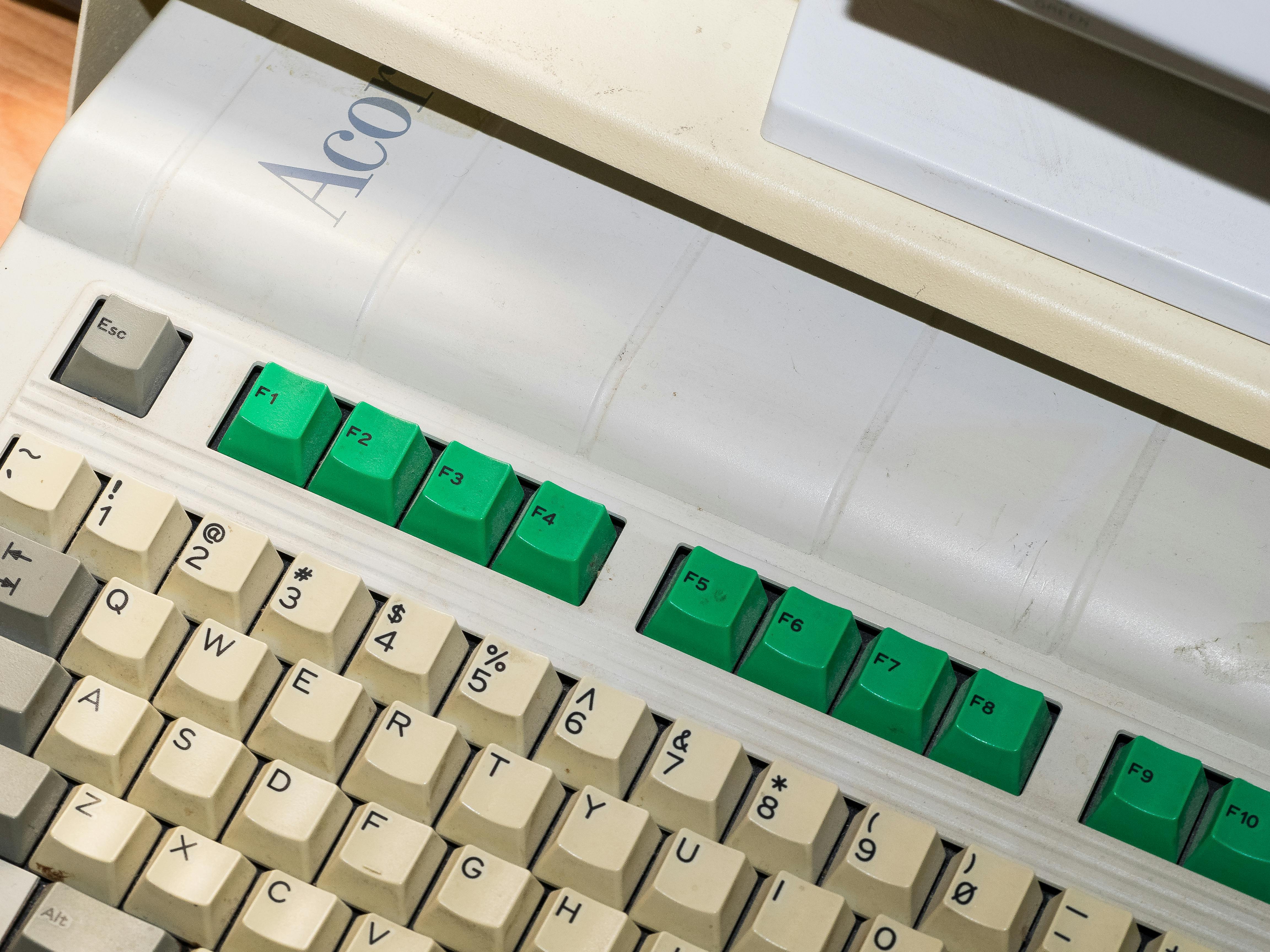 Green and White Keys on Keyboard · Free Stock Photo
