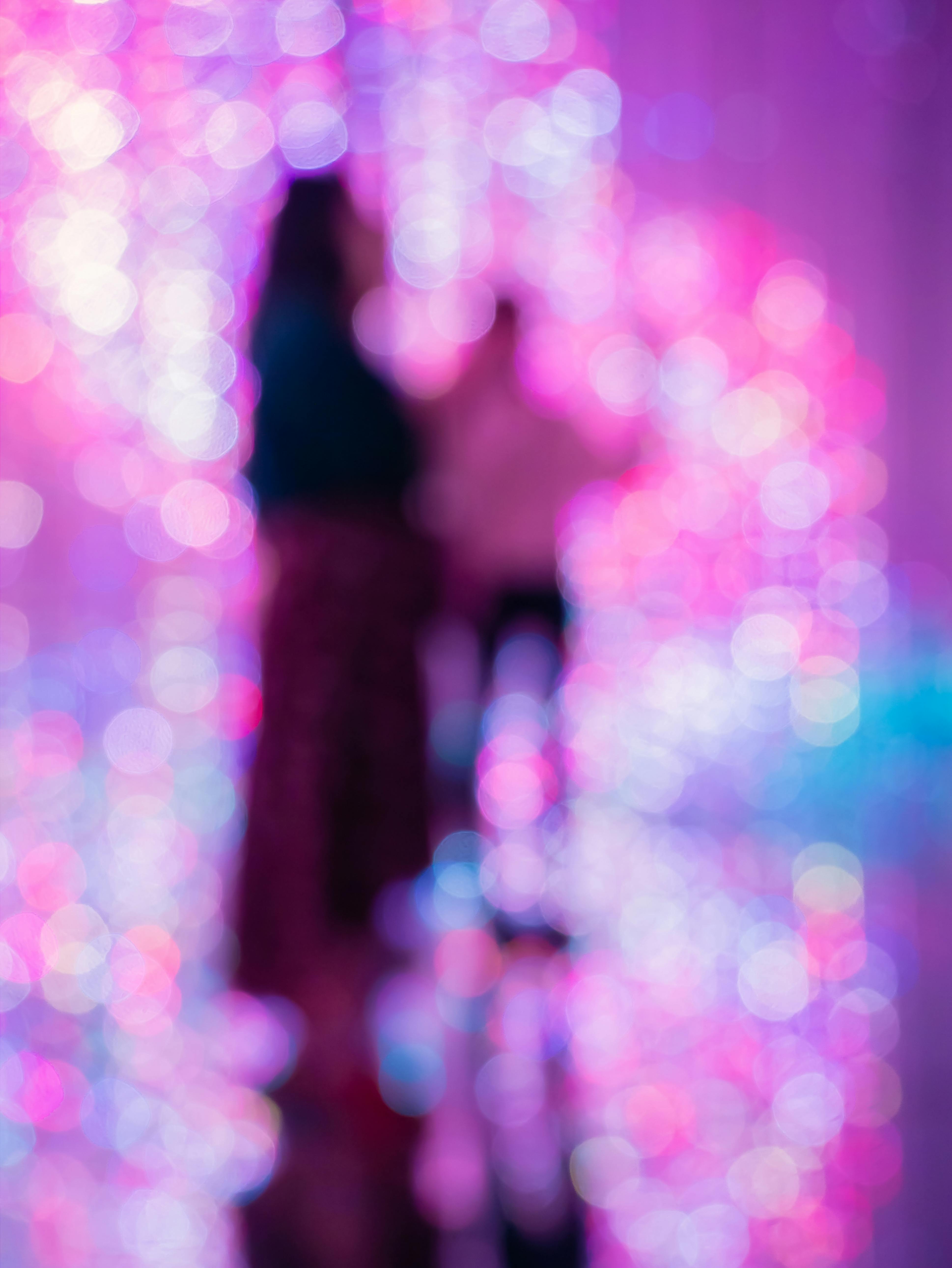 Blurred People Standing on Pink Background · Free Stock Photo