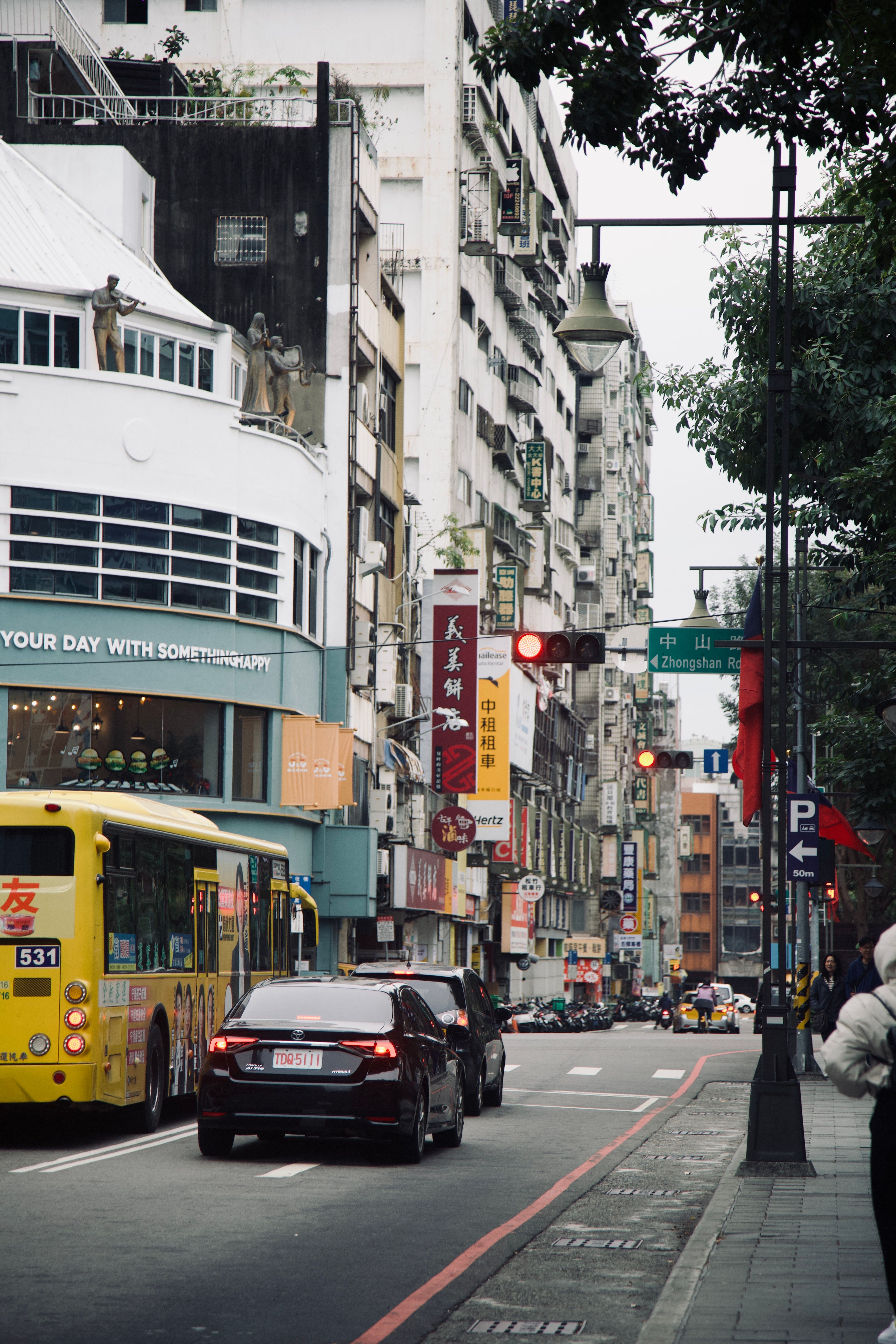Cars and Bus on Street · Free Stock Photo