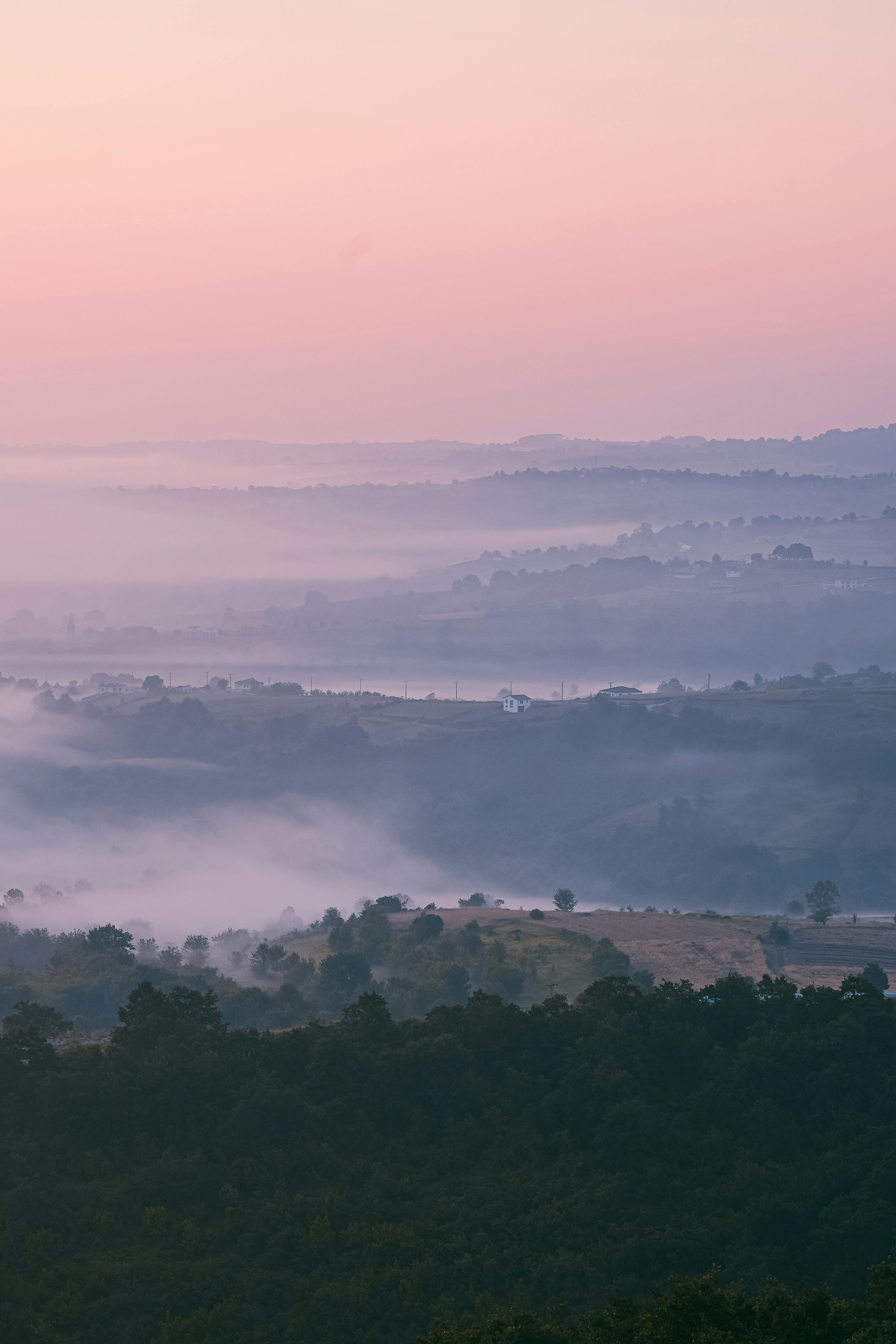 Hills in Countryside at Dusk · Free Stock Photo