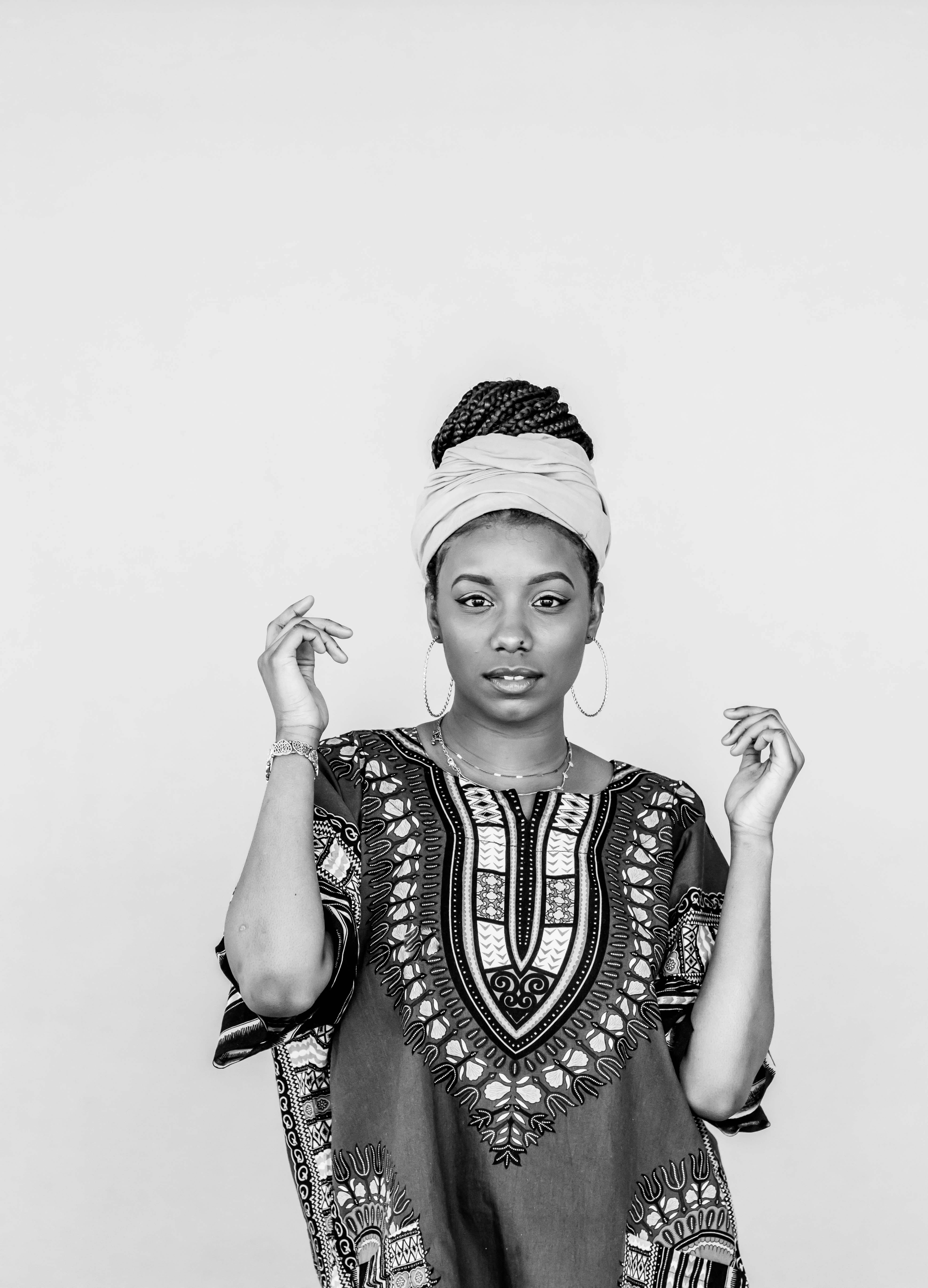 Studio Portrait of a Female Model Wearing Traditional Clothing · Free ...