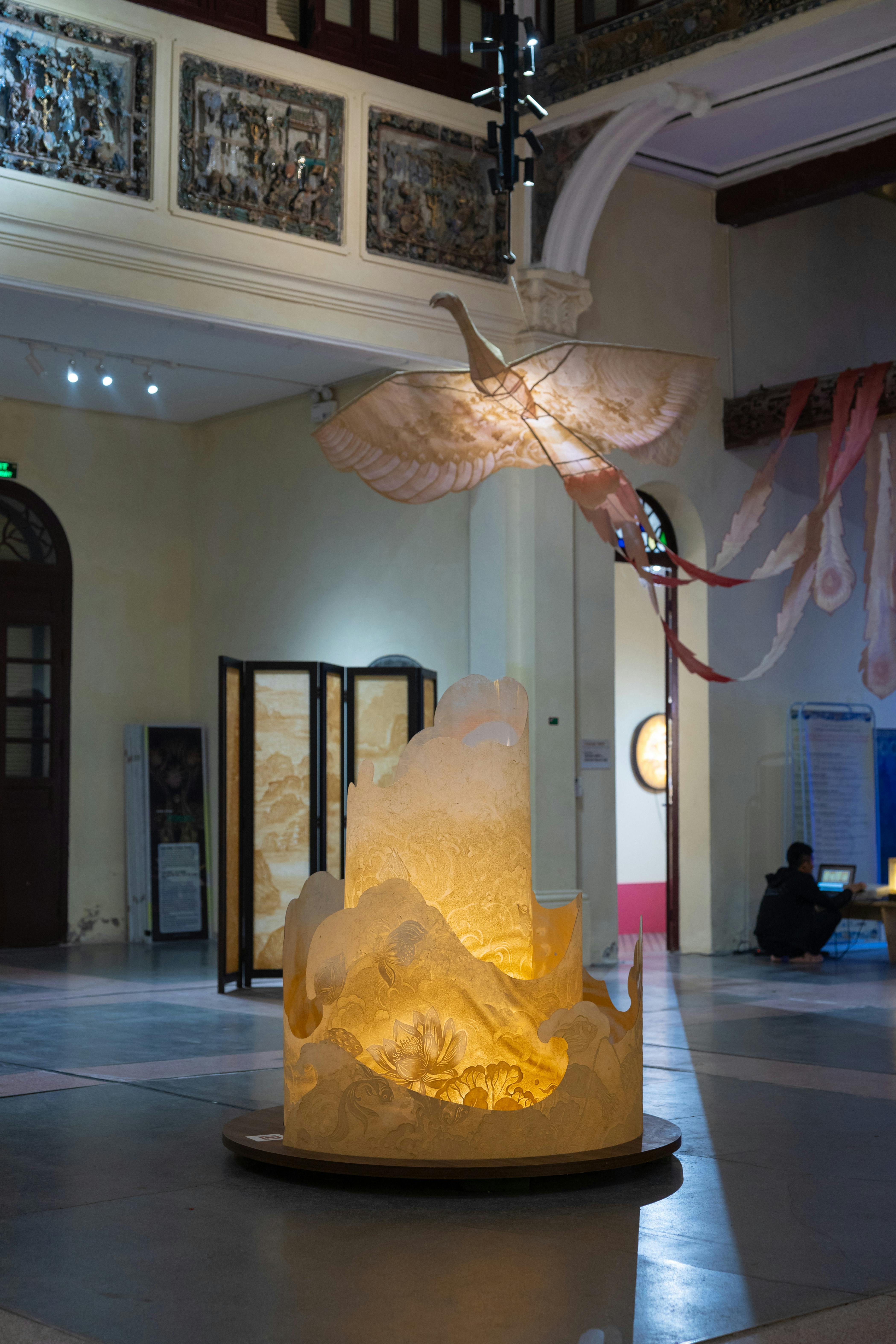 Illuminated Stone in a Museum · Free Stock Photo