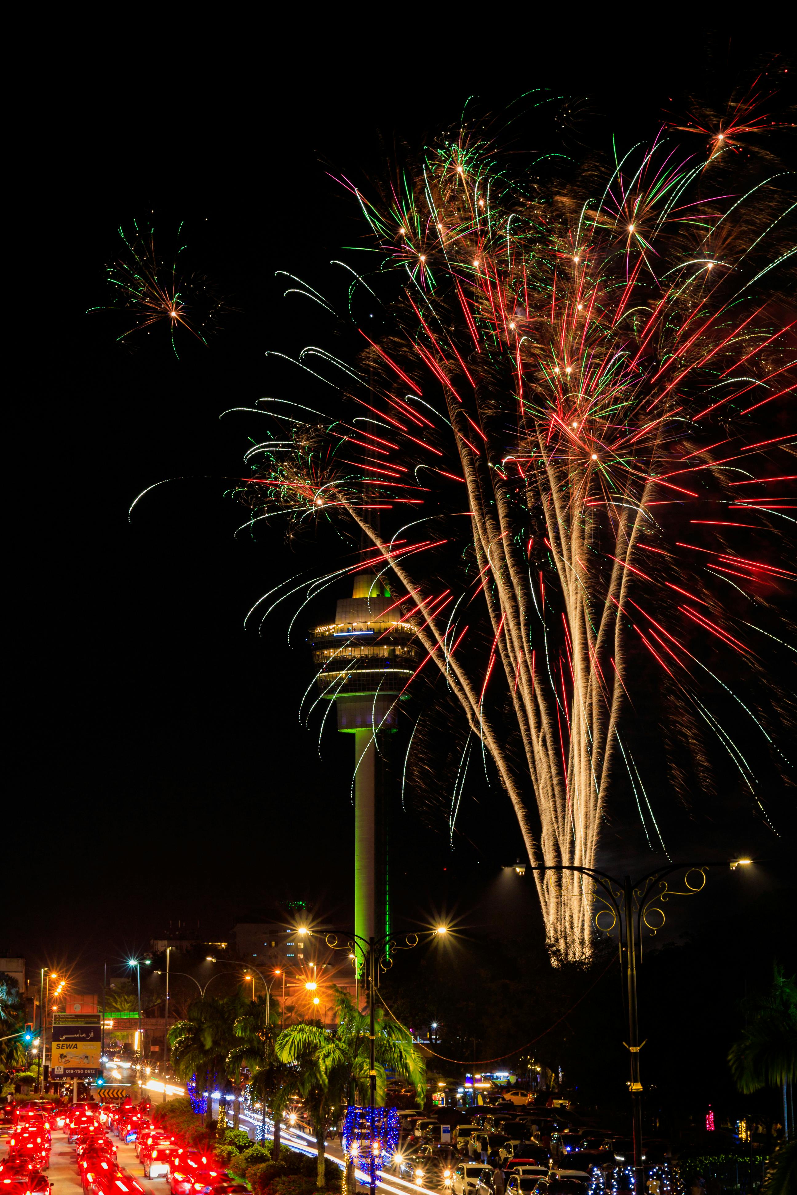 View of Fireworks over Kuantan, Malaysia · Free Stock Photo