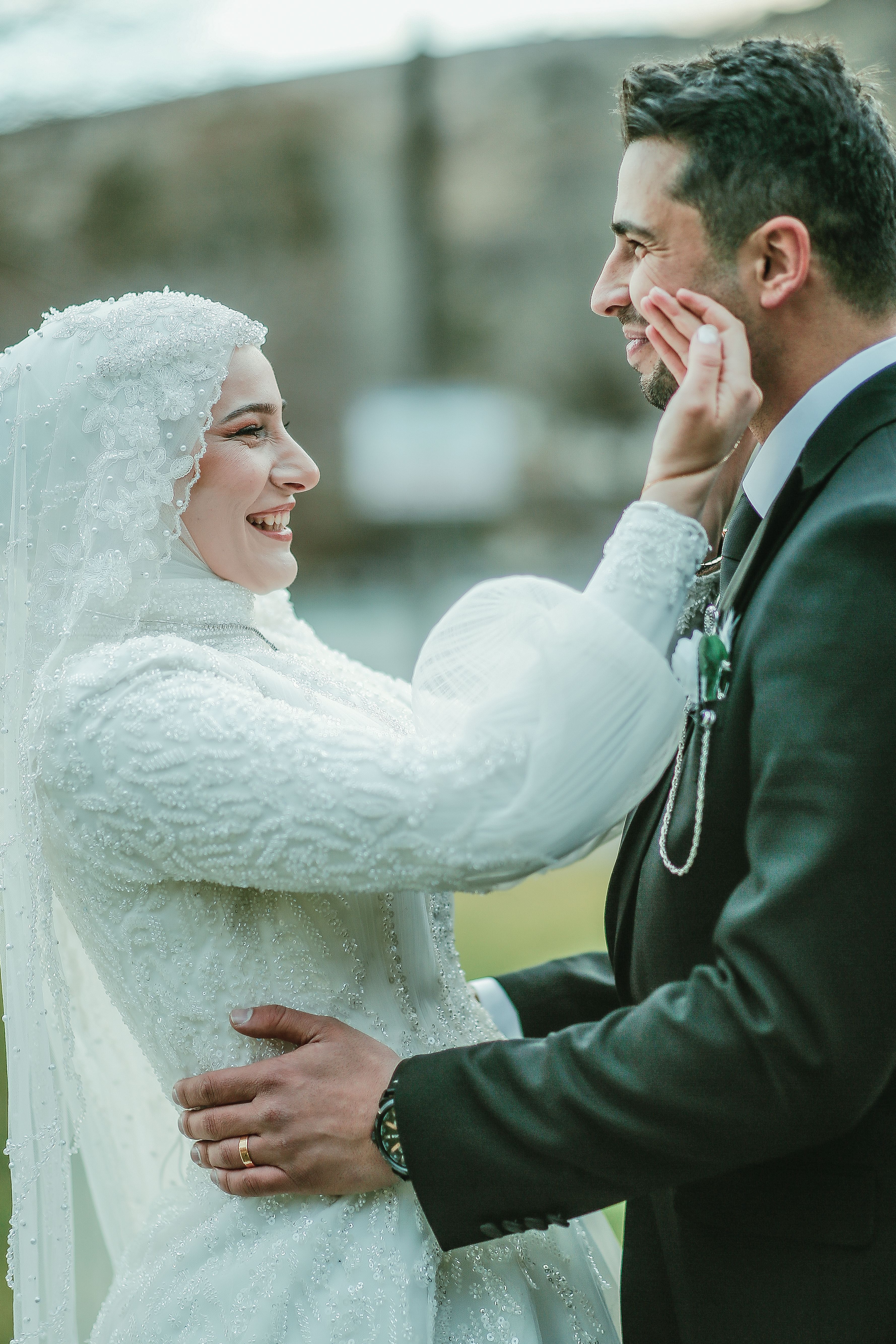 The Bride and the Groom at a Wedding · Free Stock Photo