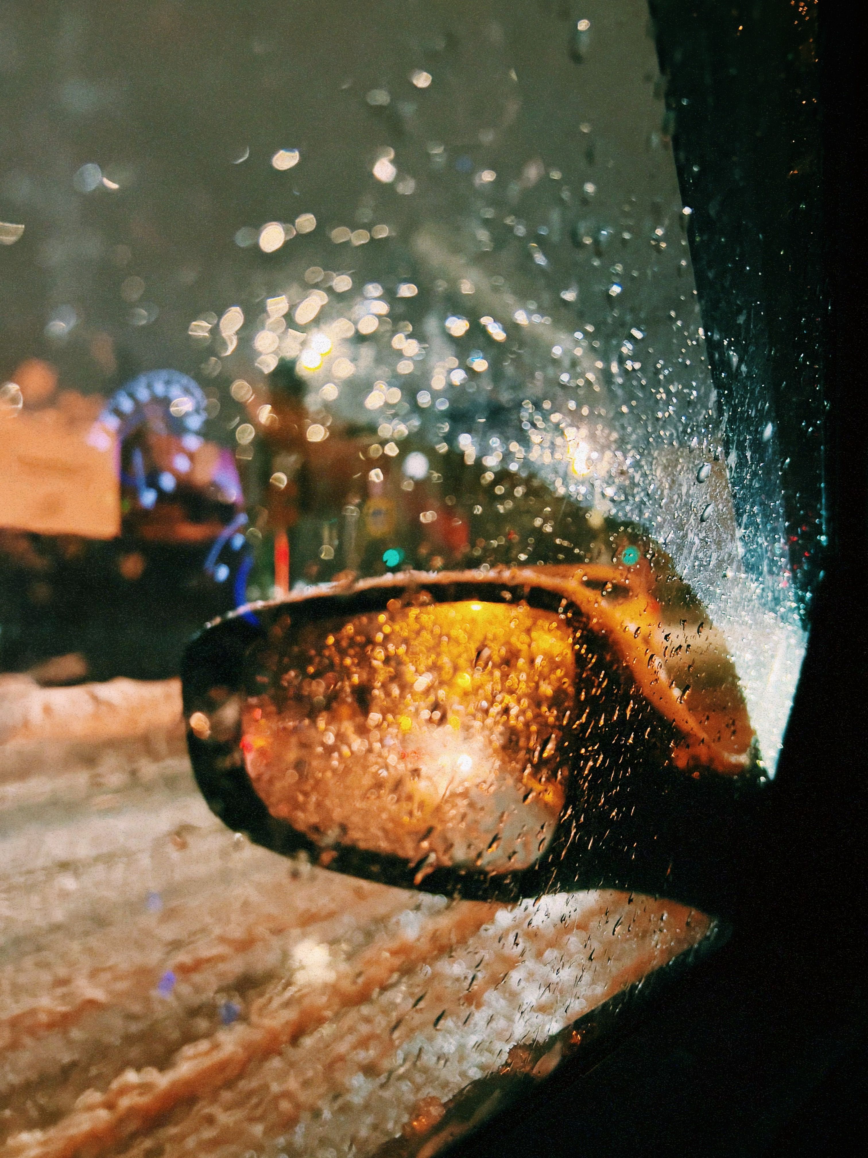 Wet Car Window at Night · Free Stock Photo