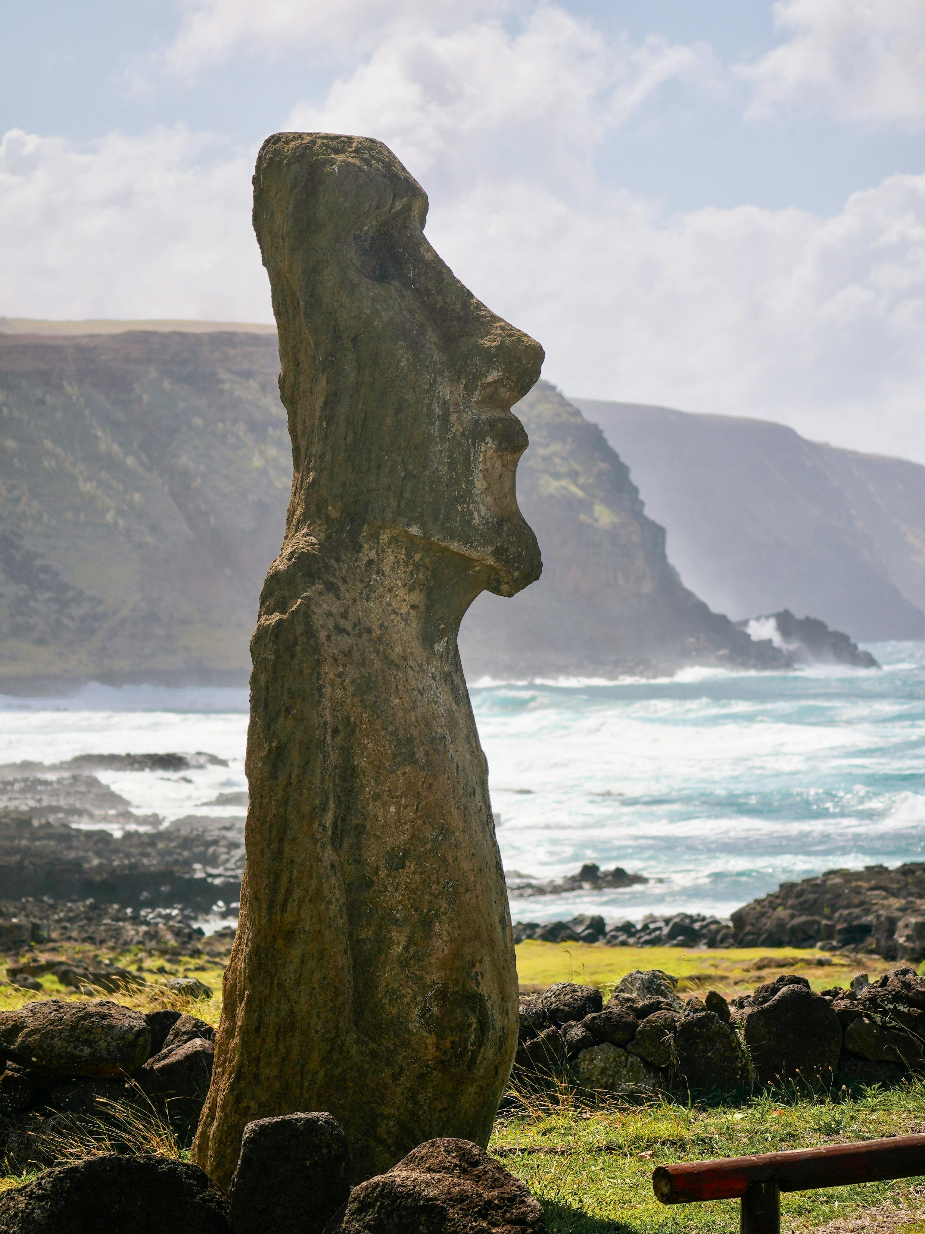 Moai on Sea Coast on Easter Island · Free Stock Photo