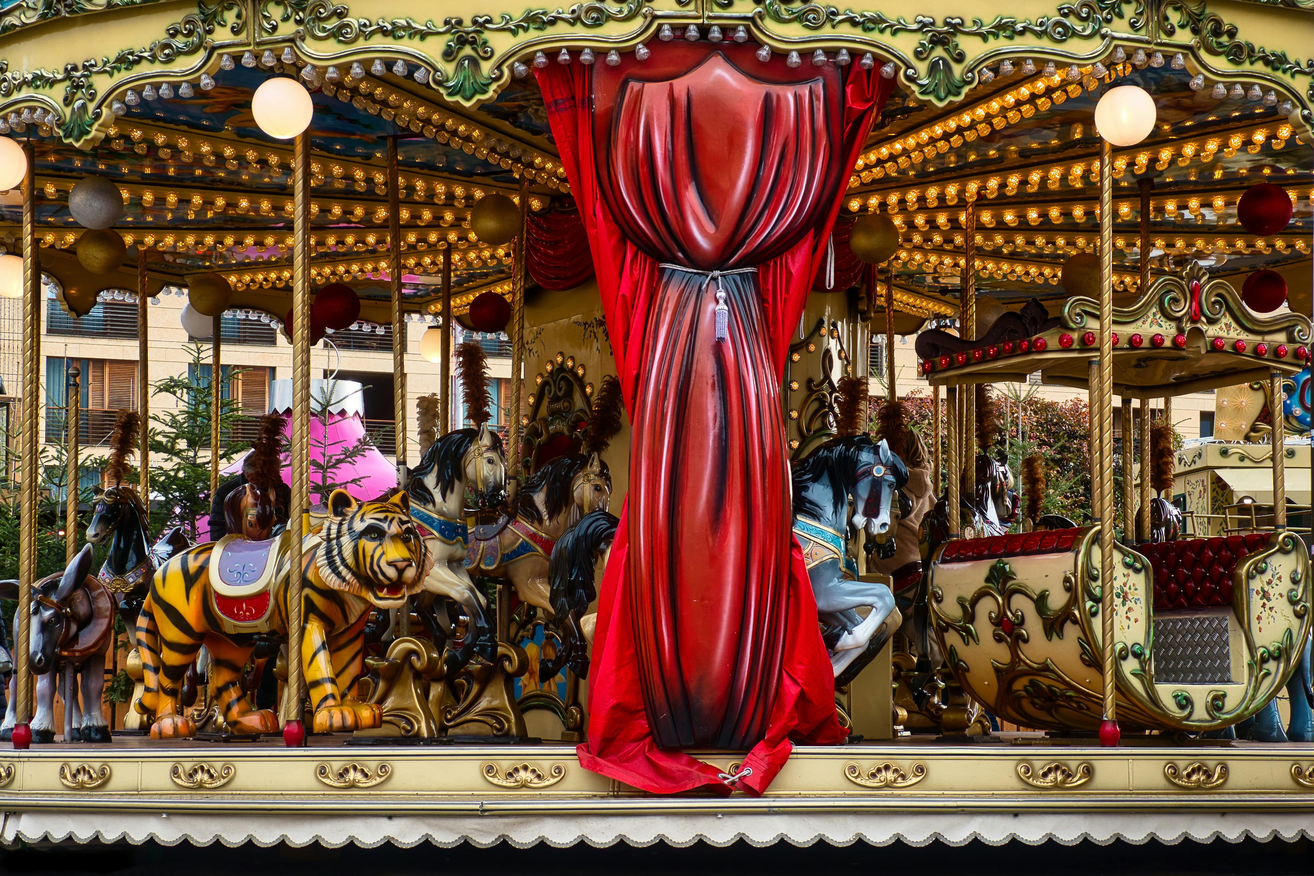 Wide Angle of a Circus Carousel · Free Stock Photo