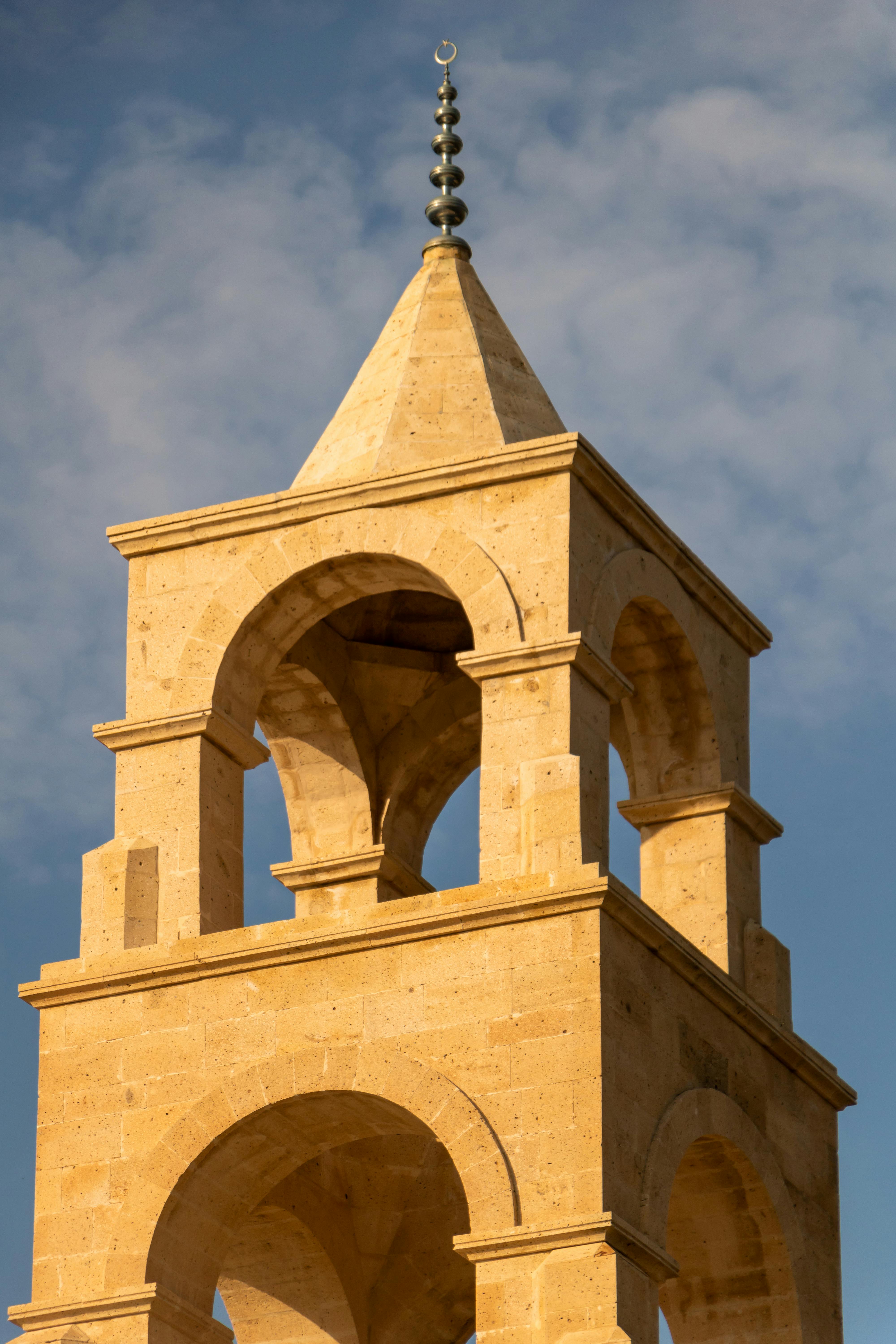 Sandstone Tower of Mosque · Free Stock Photo